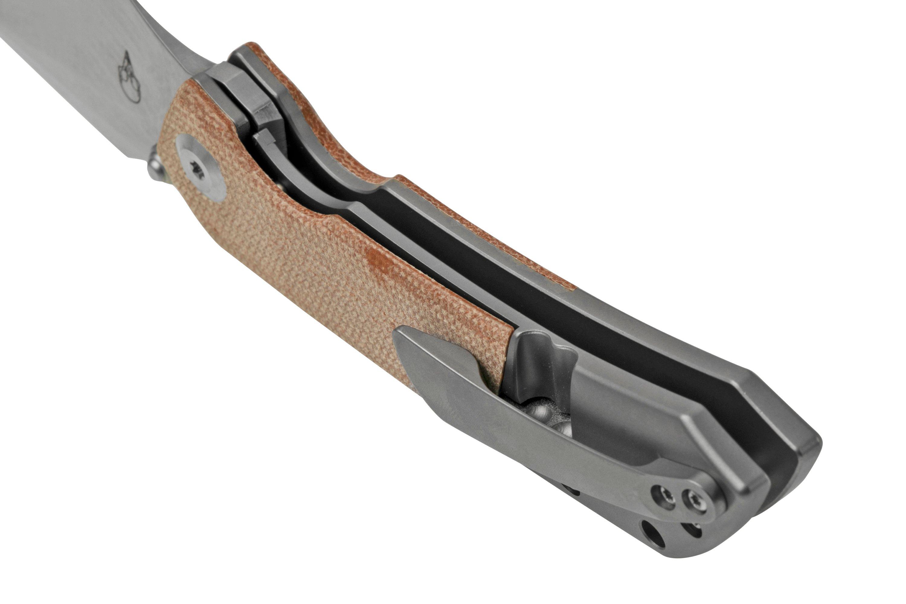 Kansept Fenrir K1034A6 Satin, Brown Micarta navalha, Greg Schob design ...