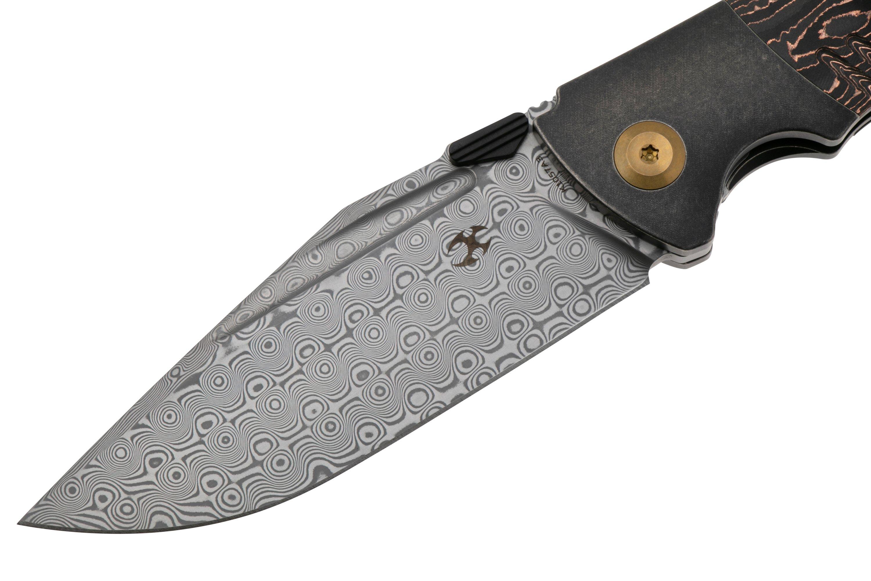 Kansept Hinterland K1057A3 Damascus, Blackwashed Titanium, Copper ...