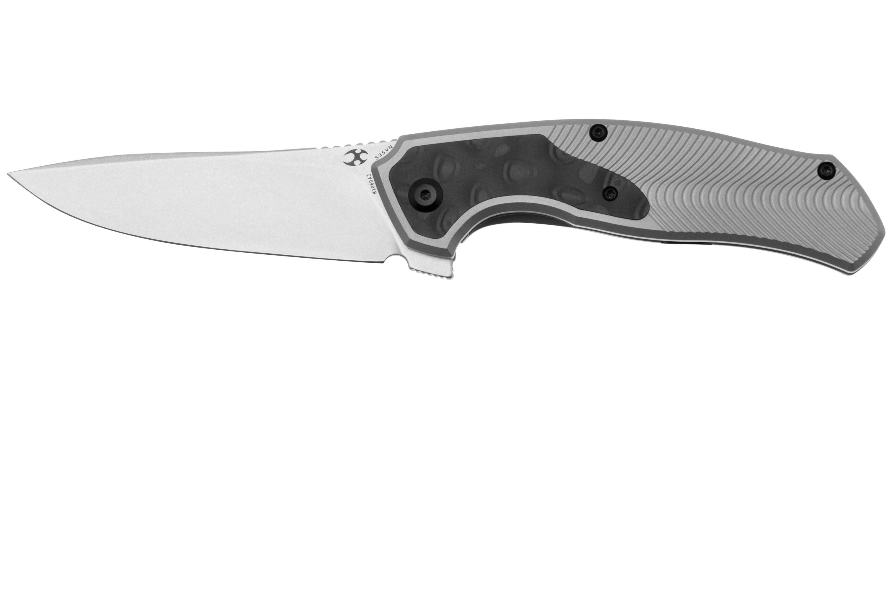 Kansept Havørn K1069A2 Stonewashed CPM S35VN, Titanium, Rose Pattern ...