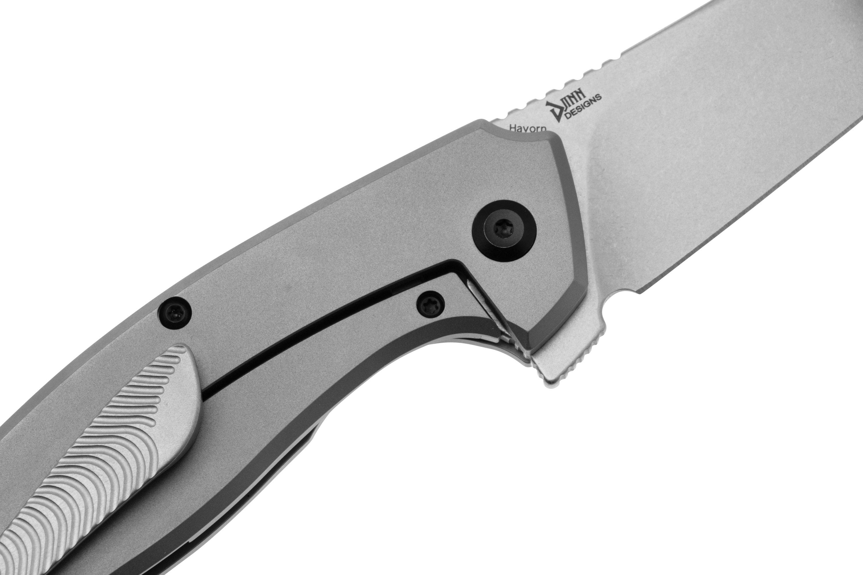 Kansept Havørn K1069A2 Stonewashed CPM S35VN, Titanium, Rose Pattern ...
