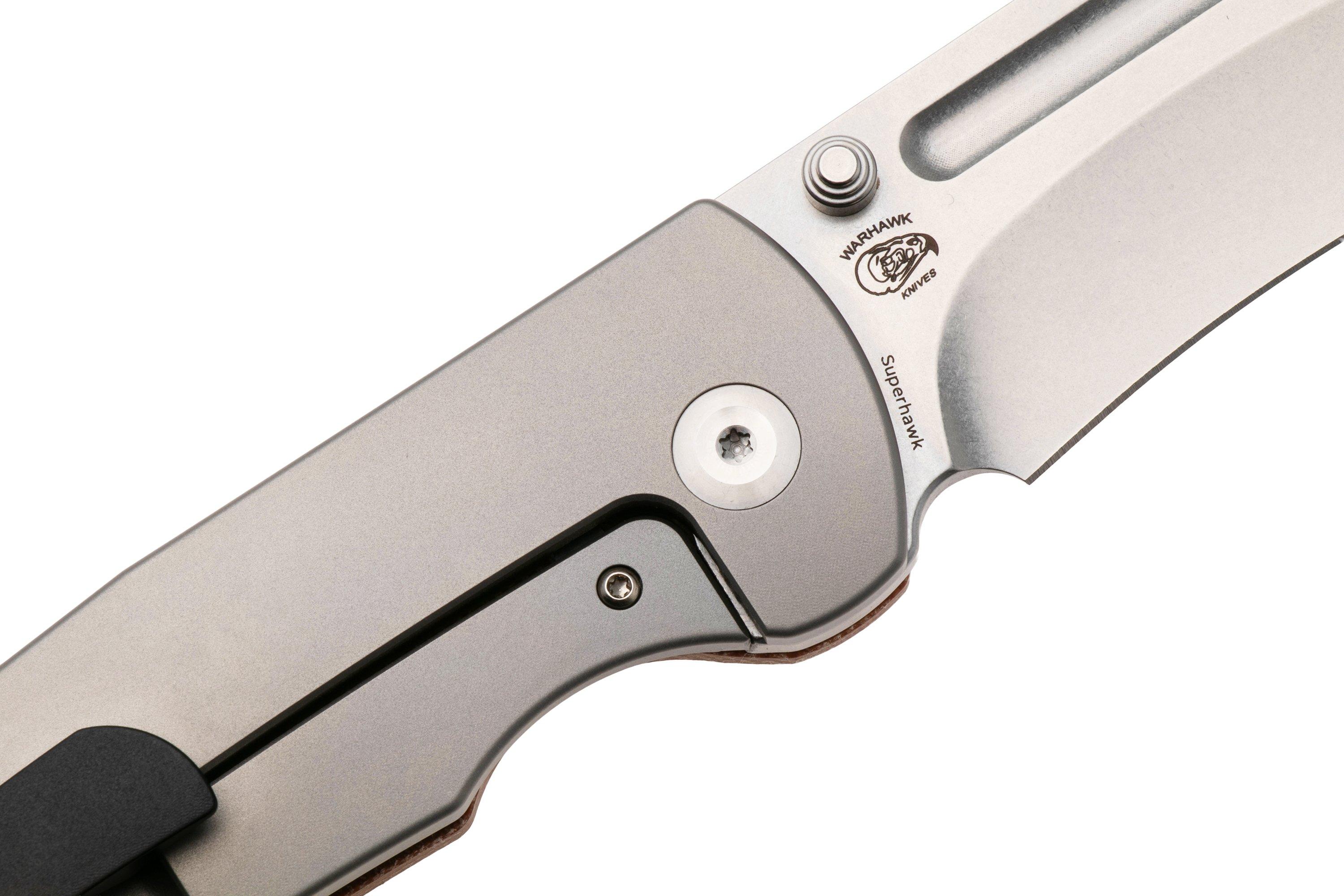 Kansept Superhawk K1084B1, Stonewashed CPM S35VN, Grey Titanium, Brown ...