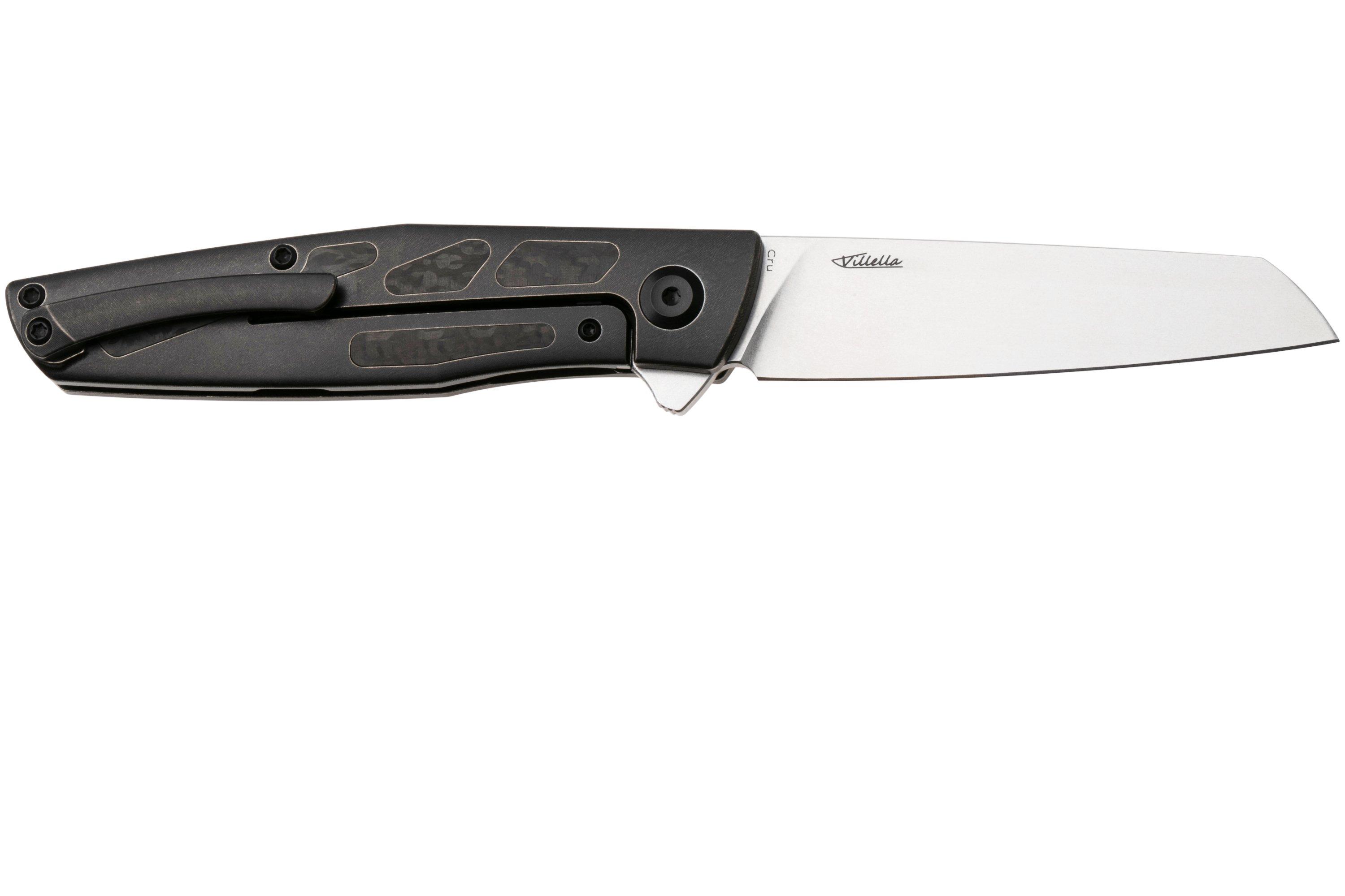 Kansept Cru K1092A5, Stonewashed CPM S35VN, Blackwashed Titanium, Black ...