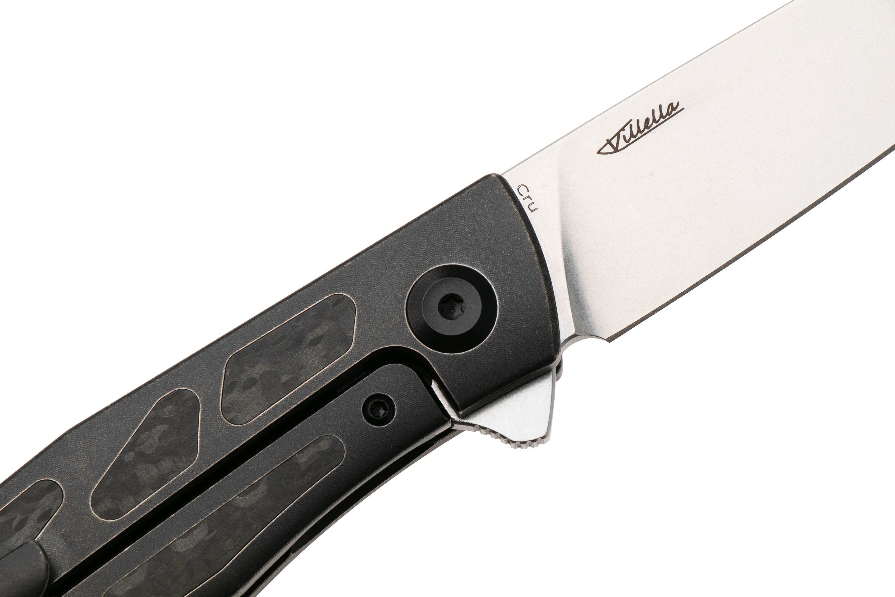 Kansept Cru K1092A5, Stonewashed CPM S35VN, Blackwashed Titanium, Black ...