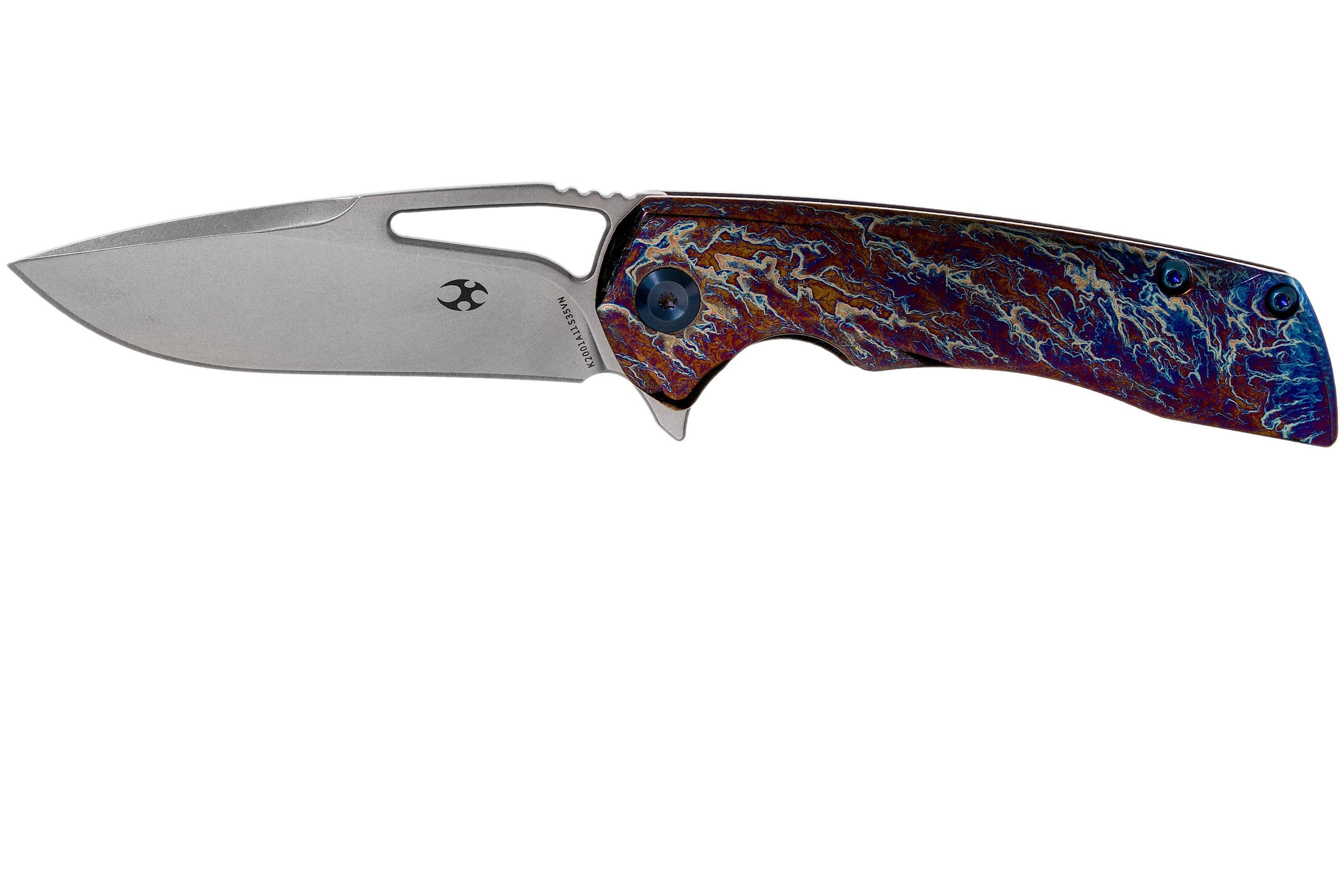 Kansept Mini Kryo K2001A11 Flipper, Lightning Strike Titanium pocket ...