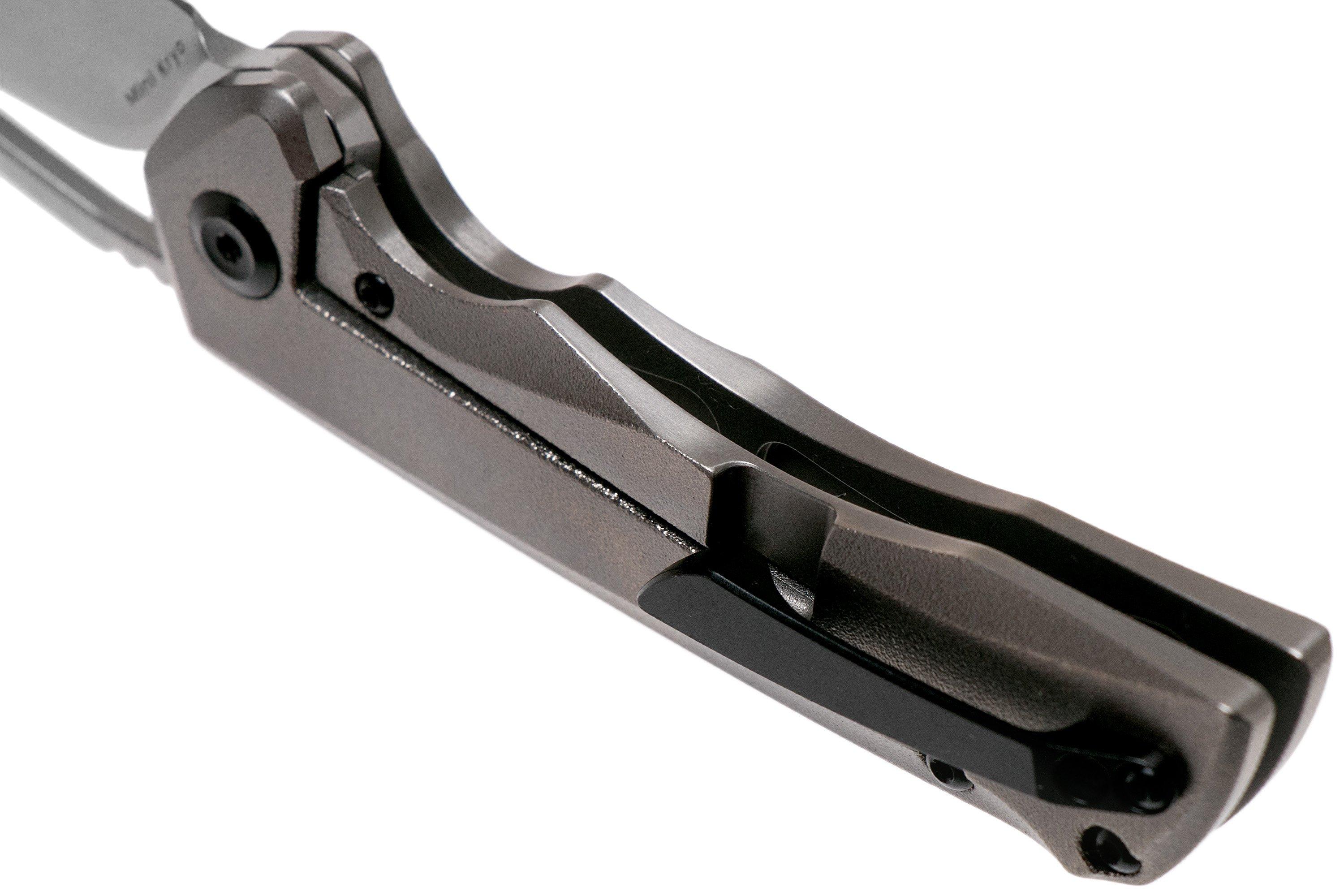 Kansept Mini Kryo K2001B4 Orange Peel Titanium pocket knife, Kim Ning ...