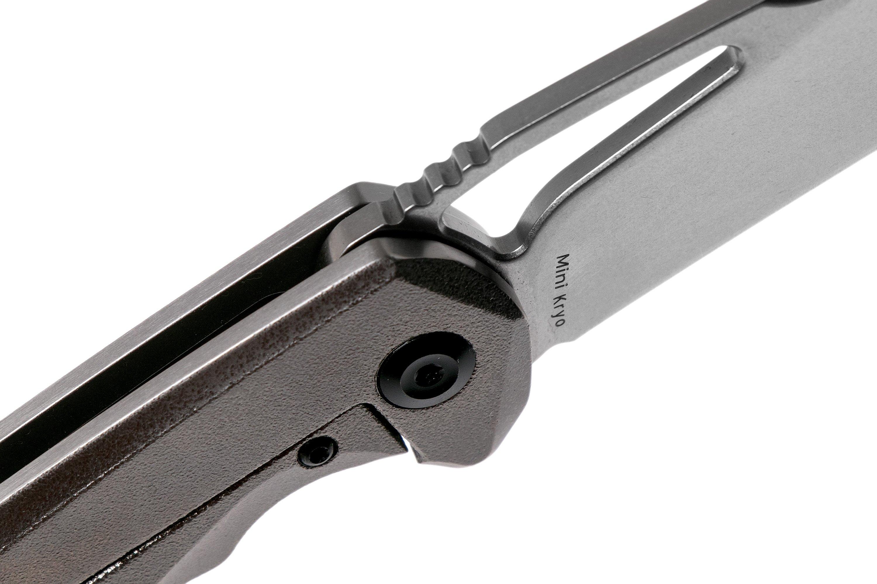 Kansept Mini Kryo K2001B4 Orange Peel Titanium pocket knife, Kim Ning ...