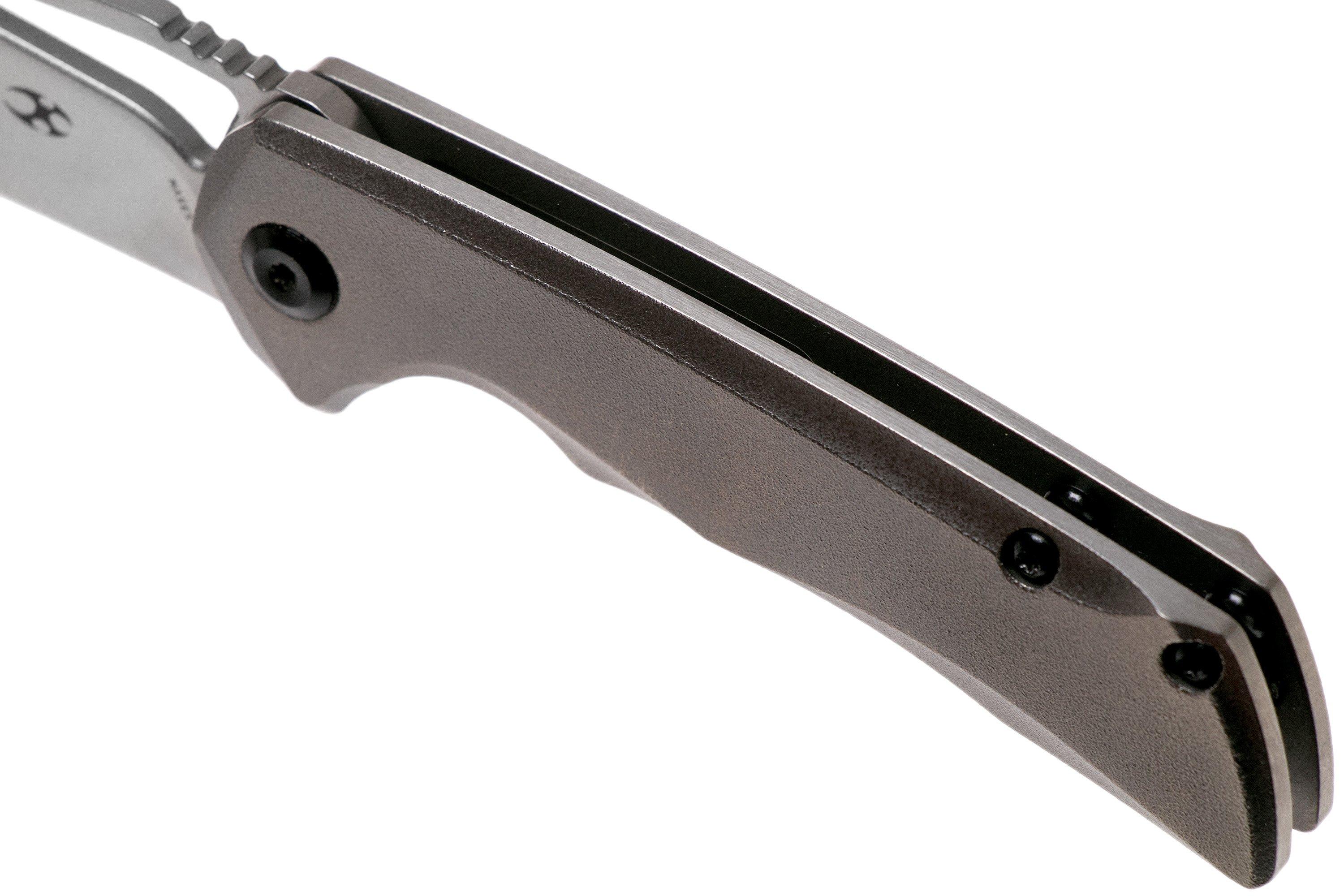 Kansept Mini Kryo K2001B4 Orange Peel Titanium pocket knife, Kim Ning ...