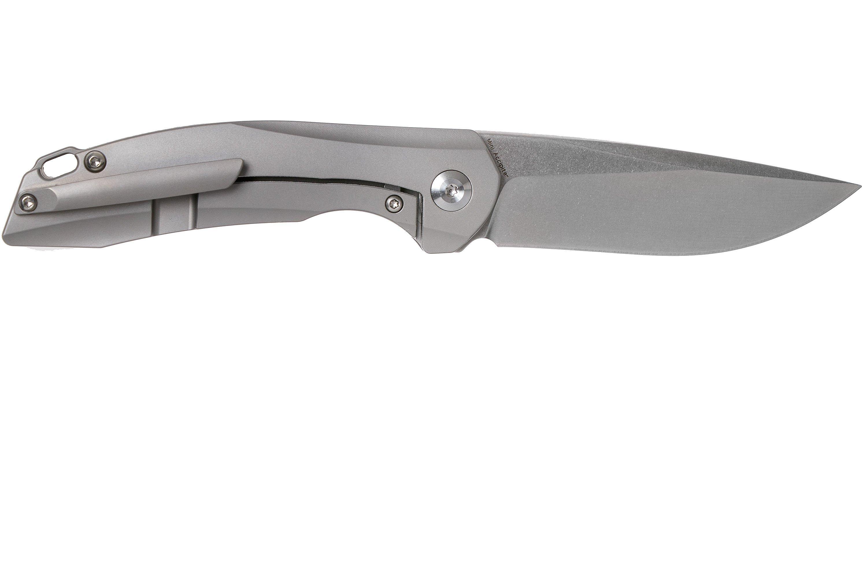 Kansept Mini Accipiter K2007A1 Titanium, Green Micarta Inlay pocket ...