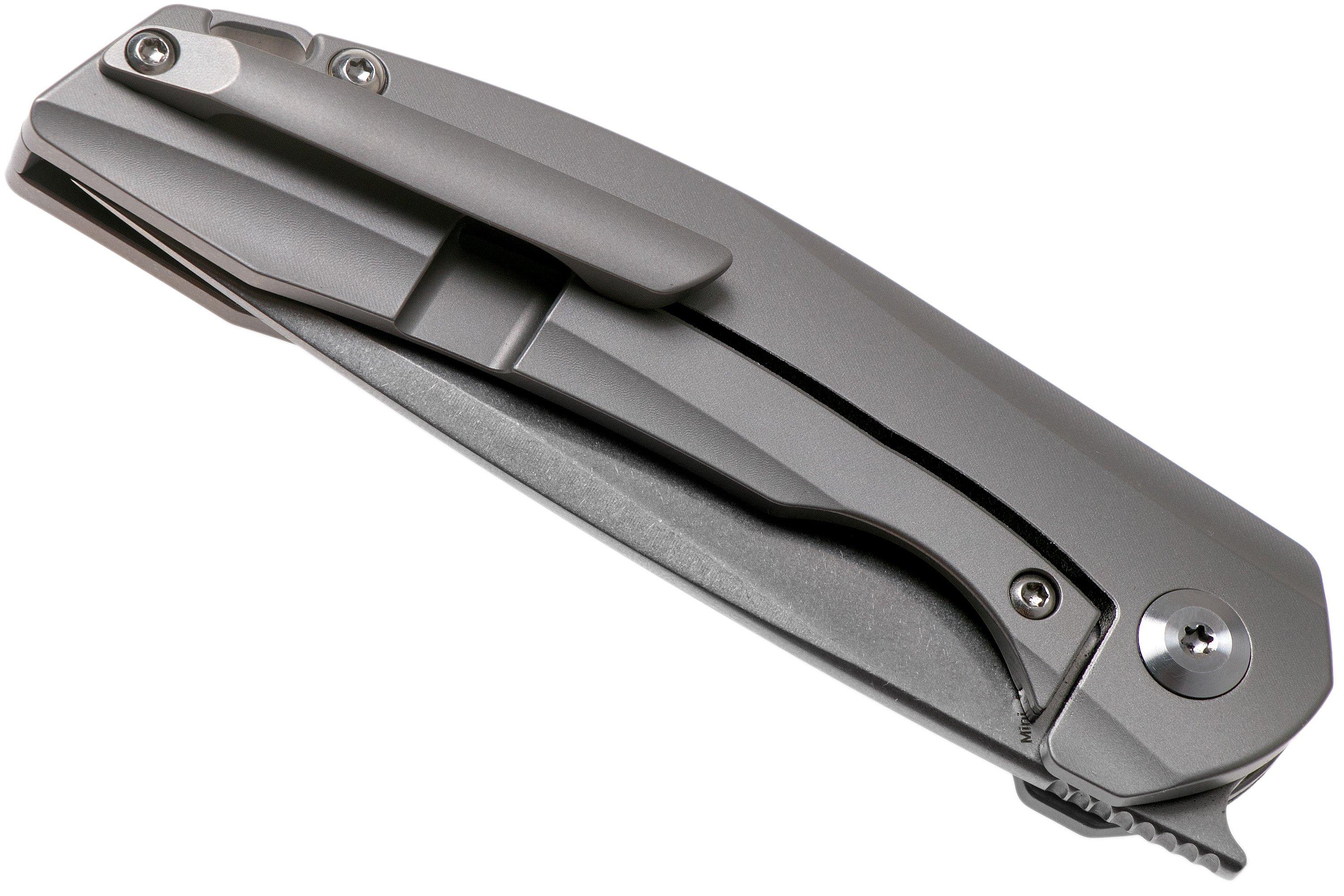 Kansept Mini Accipiter K2007A1 Titanium, Green Micarta Inlay pocket ...