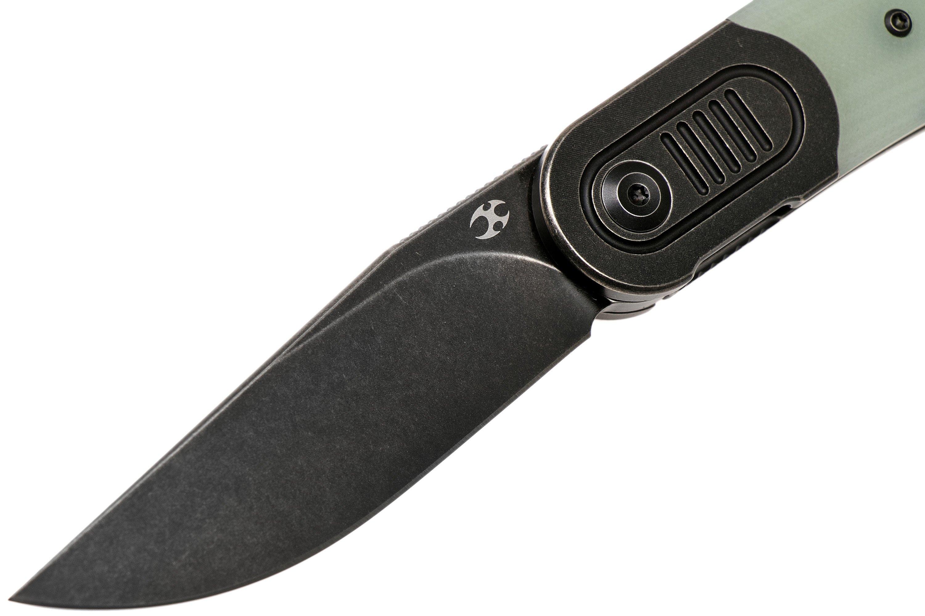 Kansept Reverie K2025A5 Black Stonewashed, Natural G10 pocket knife ...
