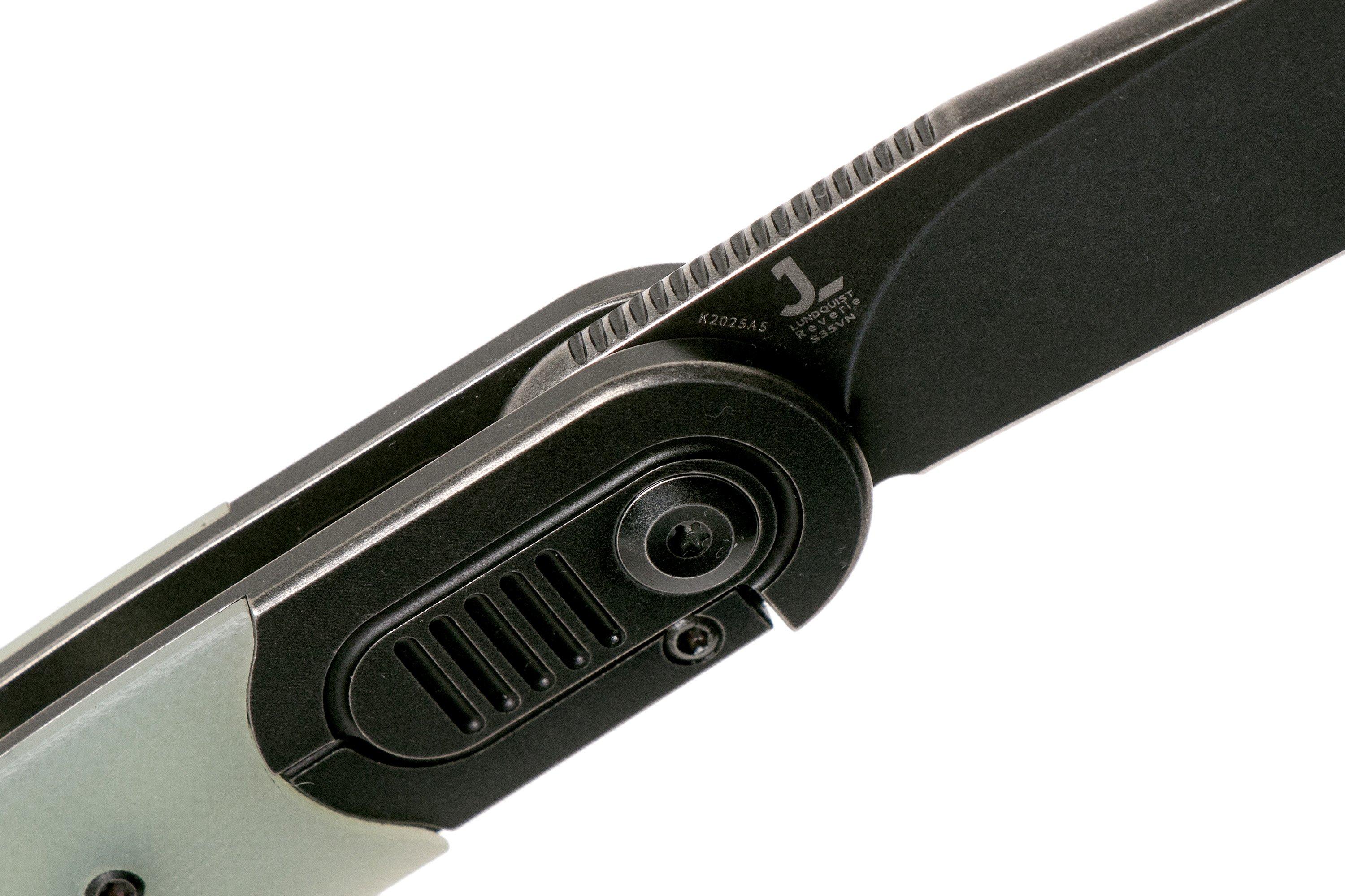 Kansept Reverie K2025A5 Black Stonewashed, Natural G10 pocket knife ...