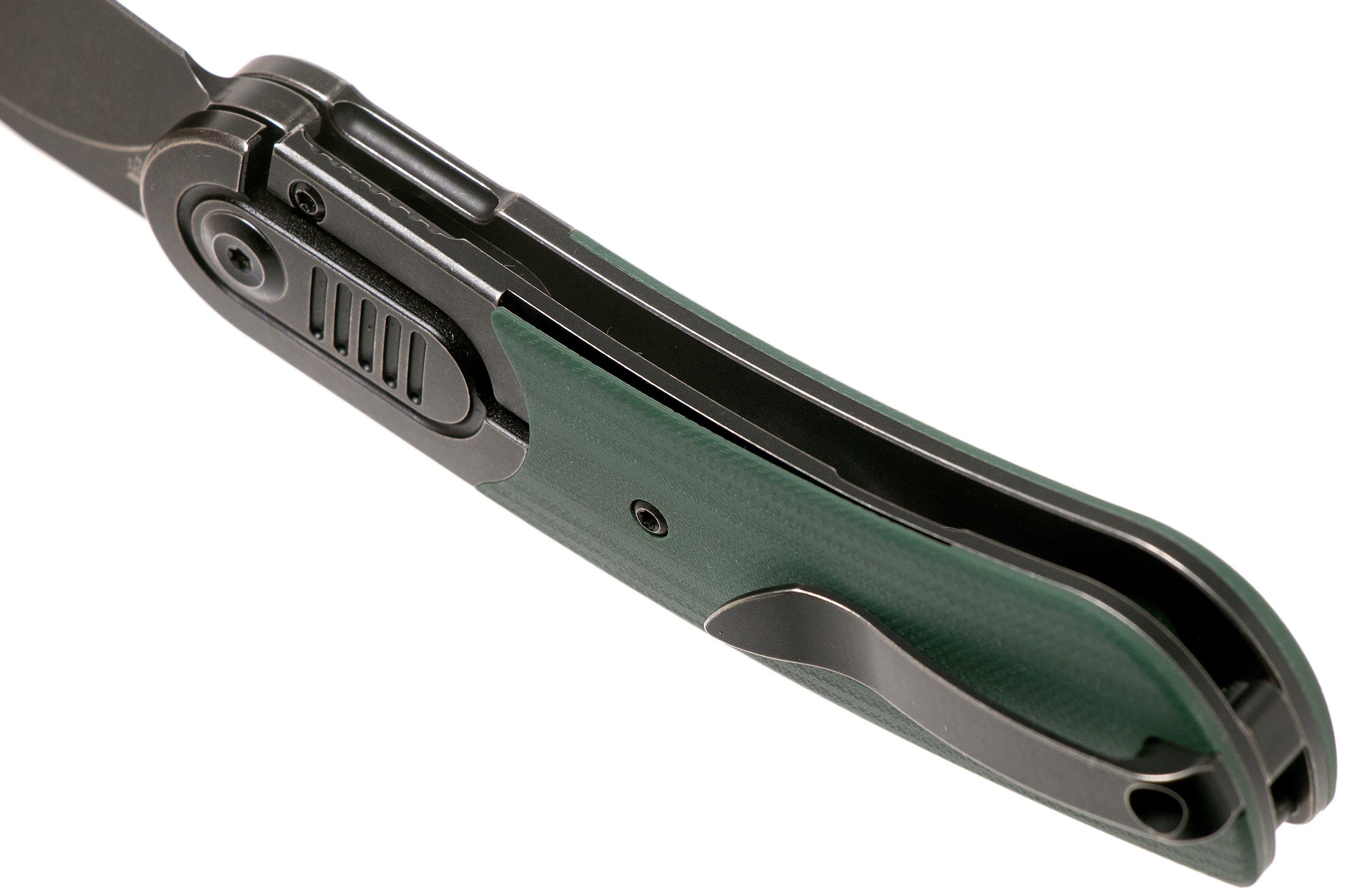Kansept Reverie K2025A6 Black Stonewashed, OD Green G10 pocket knife ...