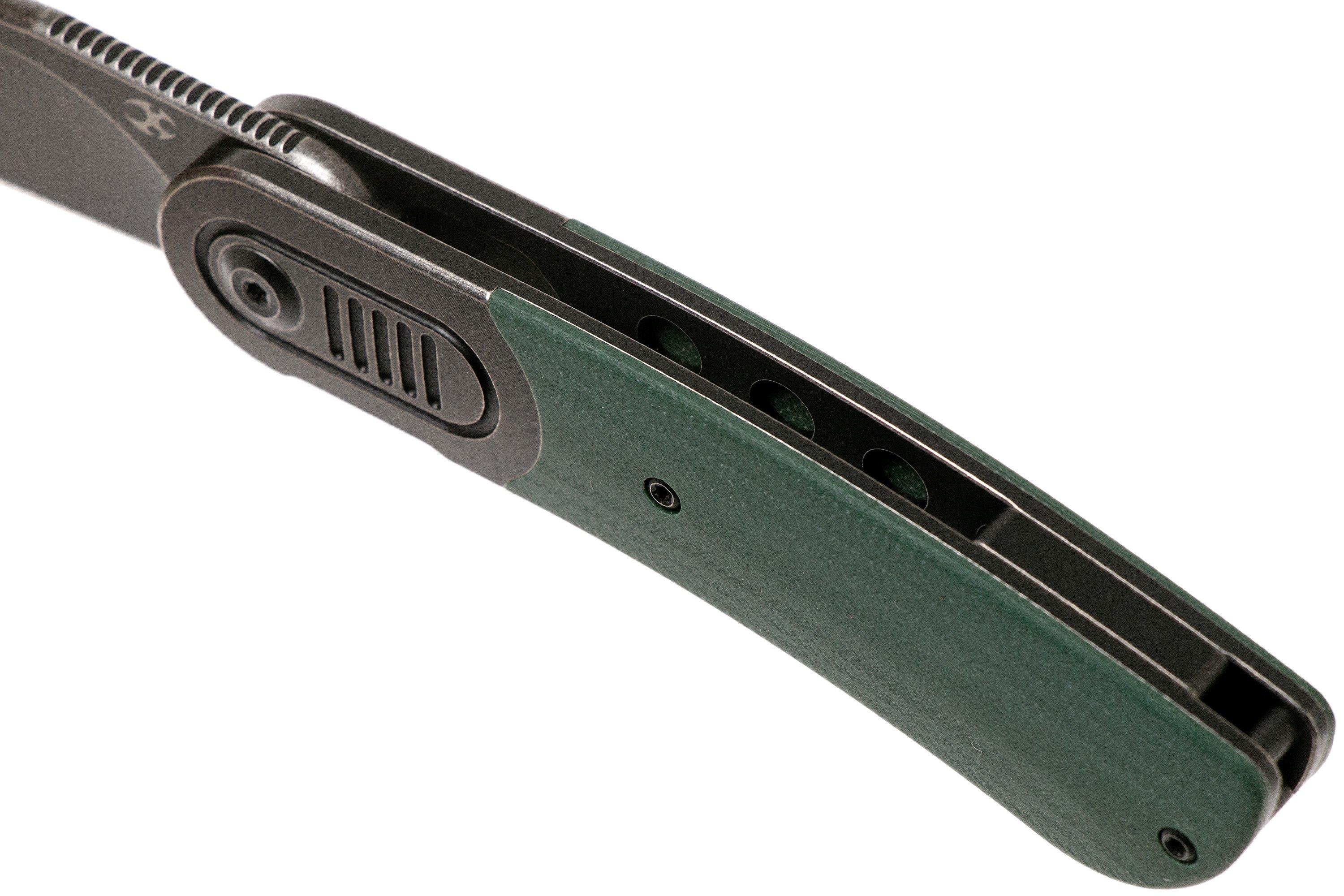 Kansept Reverie K2025A6 Black Stonewashed, OD Green G10 pocket knife ...