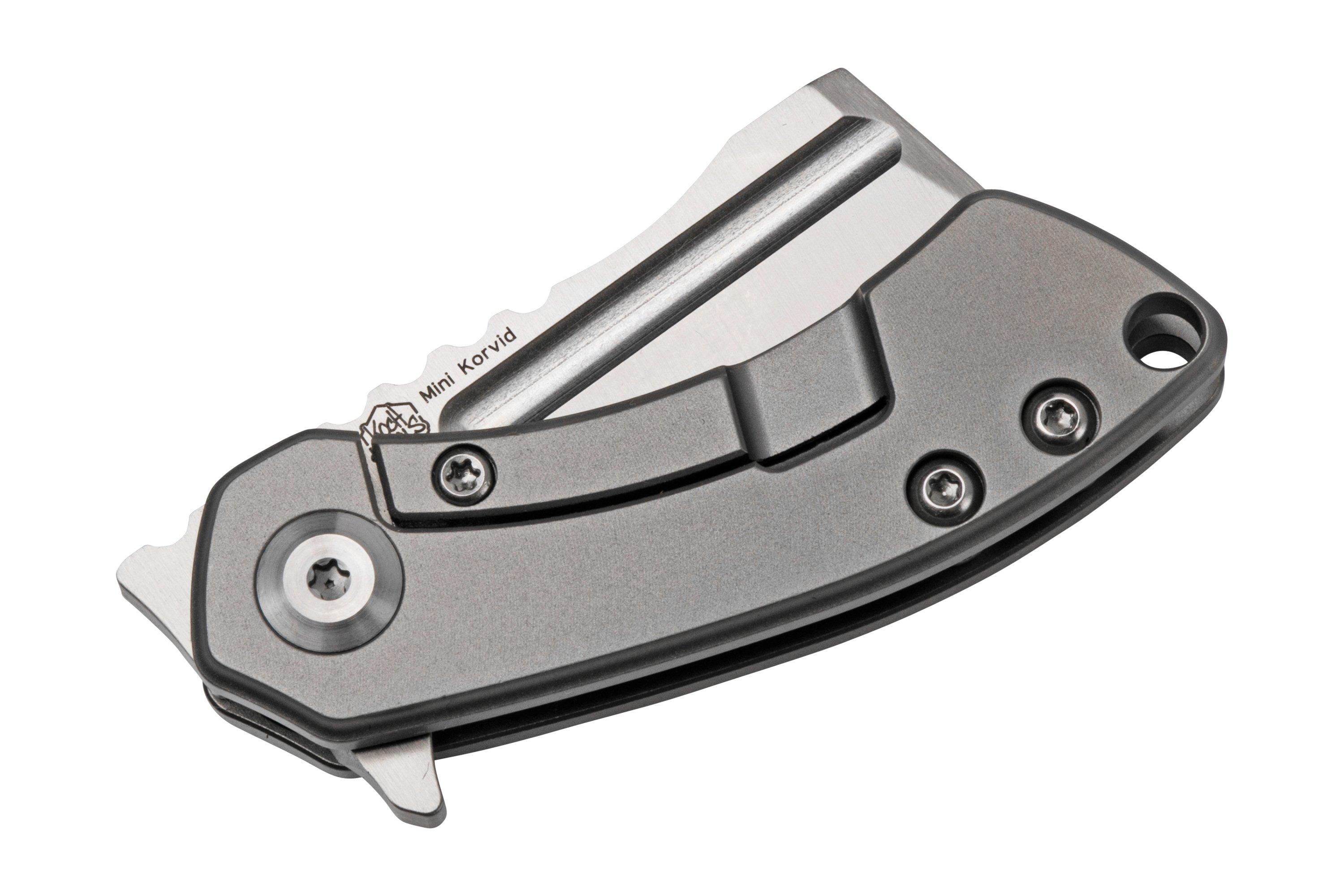 Kansept Mini Korvid K3030A2 Satin CPM-S35VN, Titanium pocket knife ...