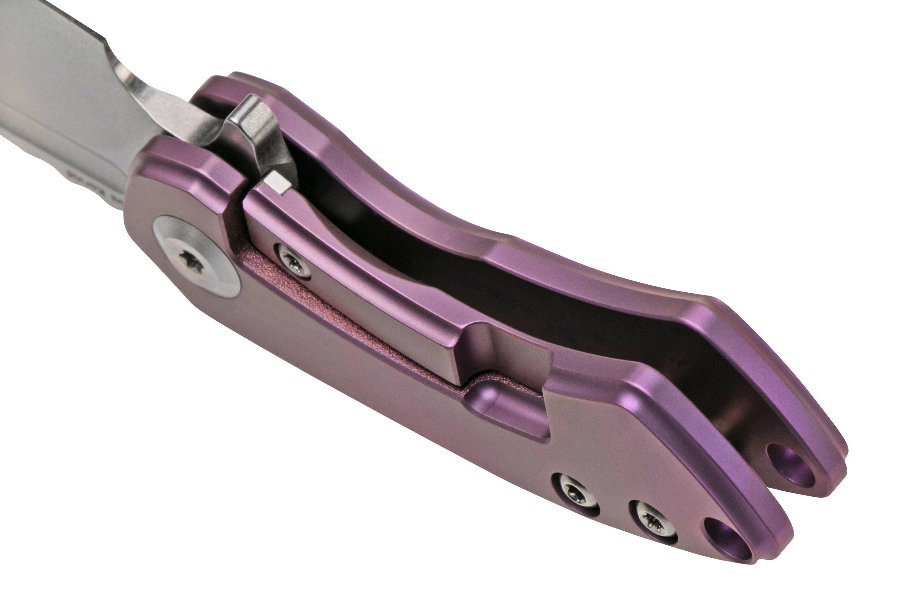 Kansept Mini Korvid K3030A4 Satin CPM-S35VN, Purple Titanium pocket ...