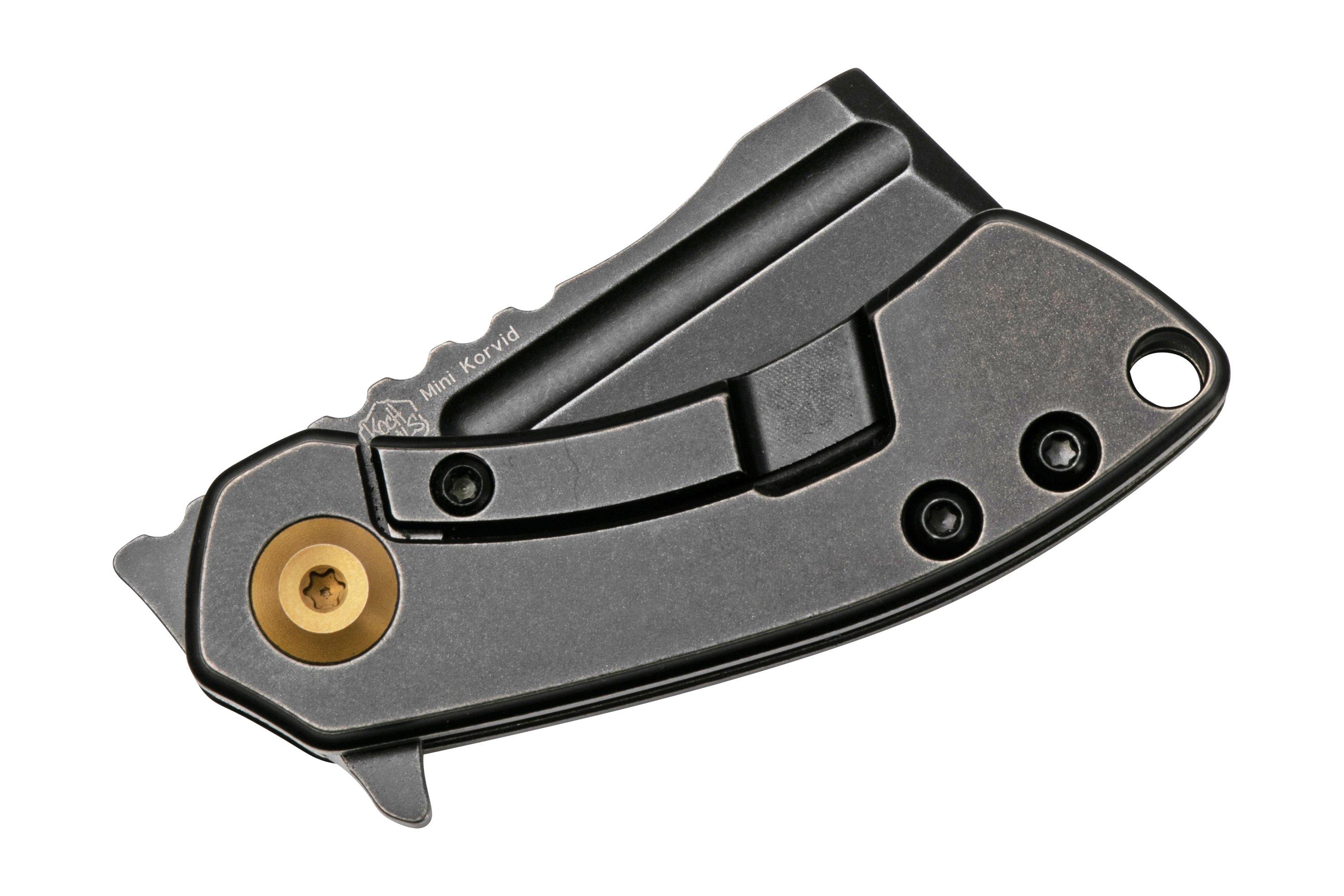 Kansept Mini Korvid K3030A6 Blackwashed CPM-S35VN, Black Titanium ...