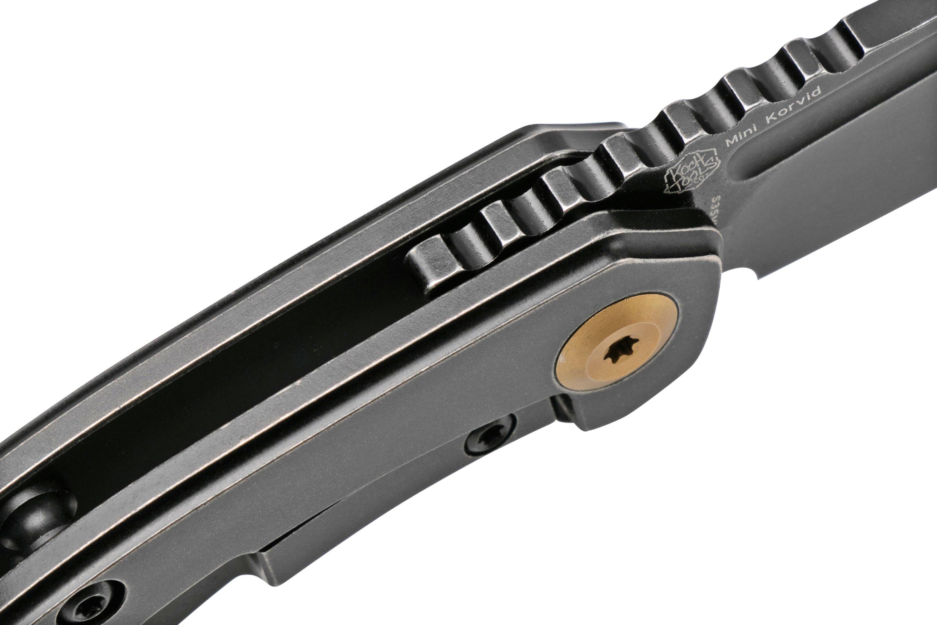 Kansept Mini Korvid K3030A6 Blackwashed CPM-S35VN, Black Titanium ...