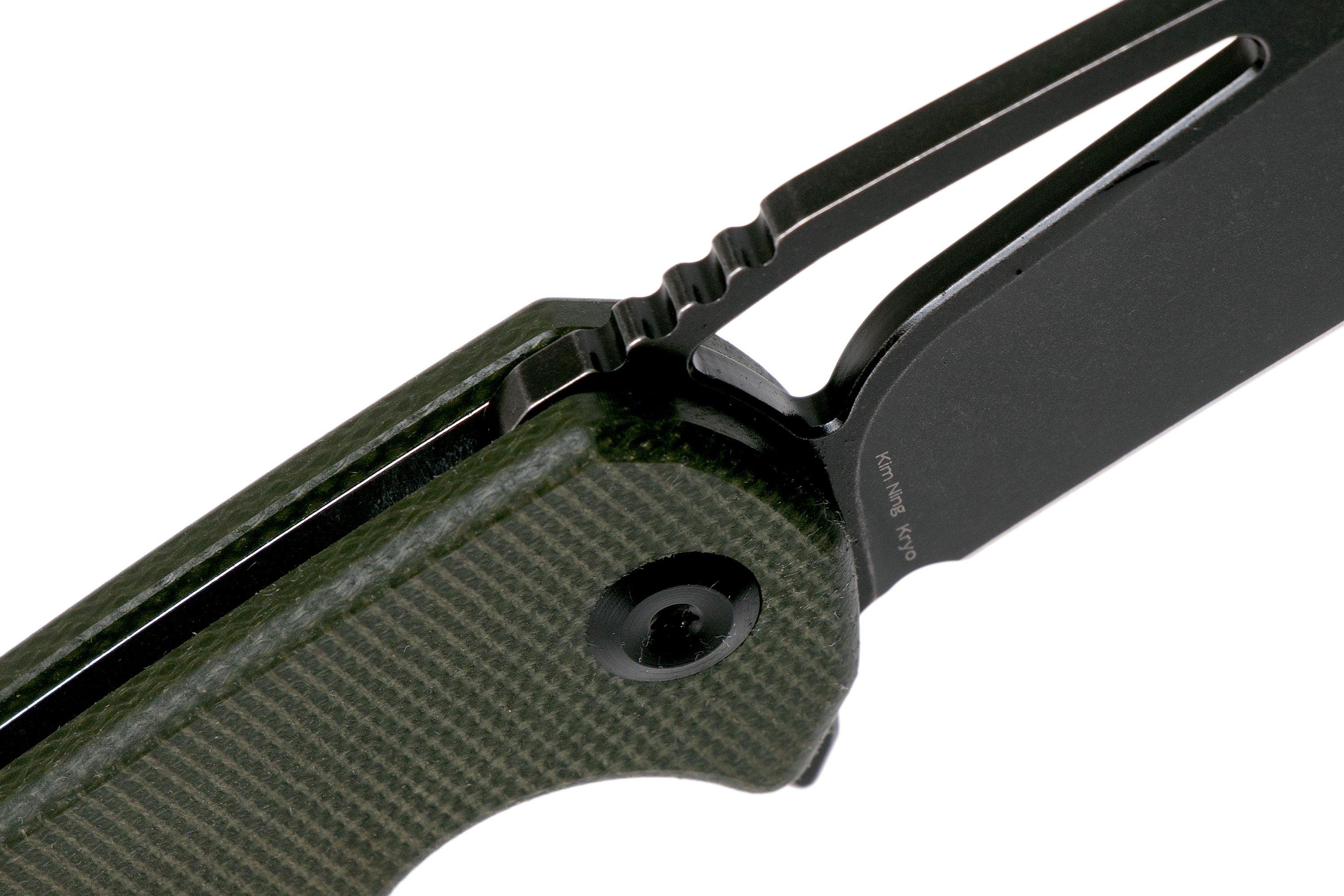 Kansept Kryo T1001A4 D2, Green Micarta zakmes, Kim Ning design ...