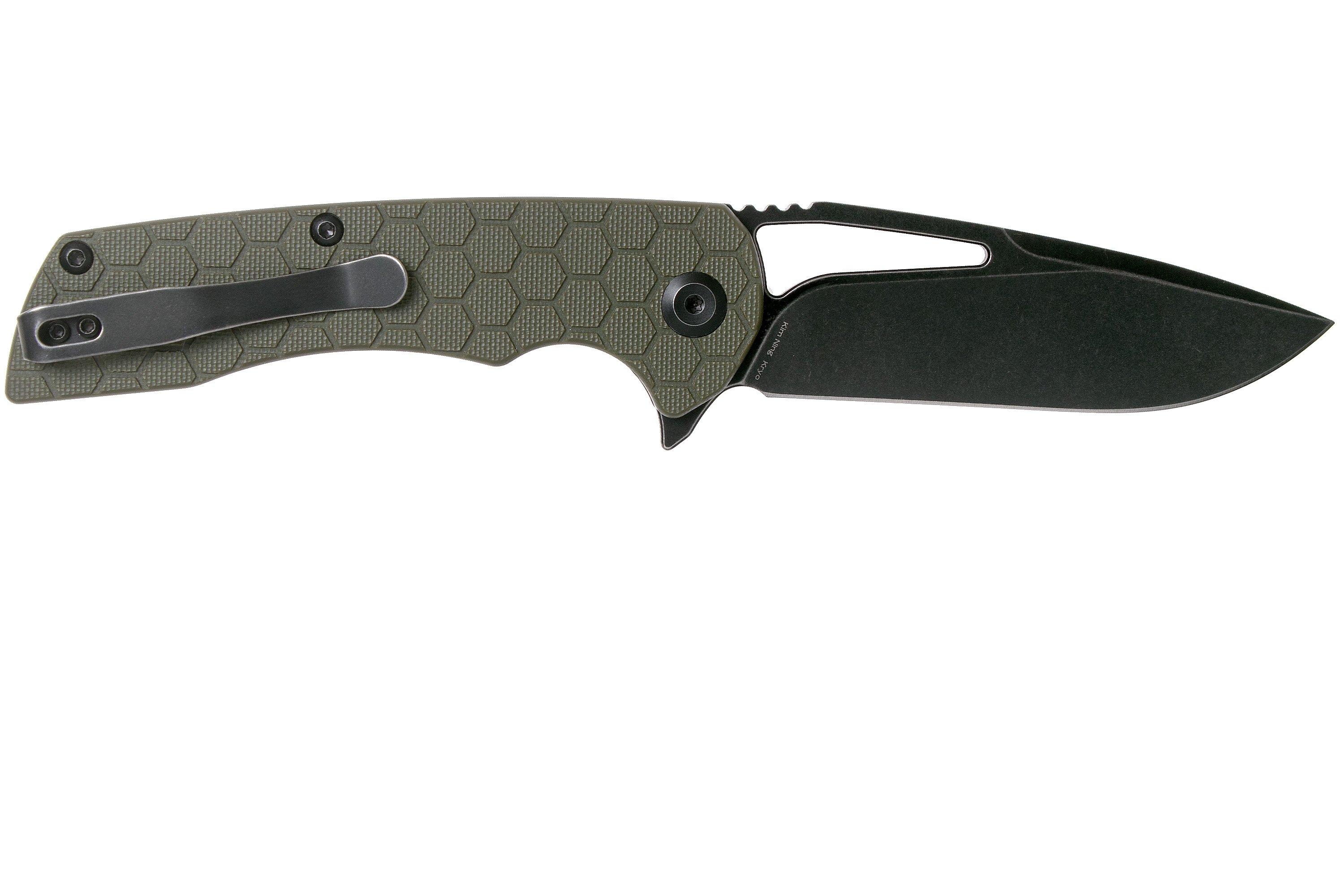 Kansept Kryo T1001A6 Black D2, Soccer Pattern G10 navaja, Kim Ning ...