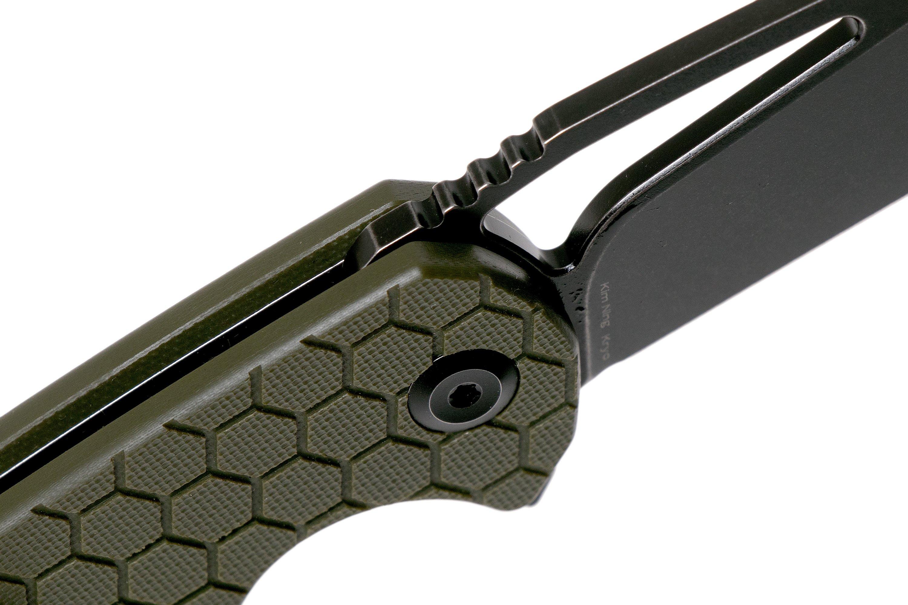 Nóż składany Kansept Kryo T1001A6 Black D2, Soccer Pattern G10, projekt ...