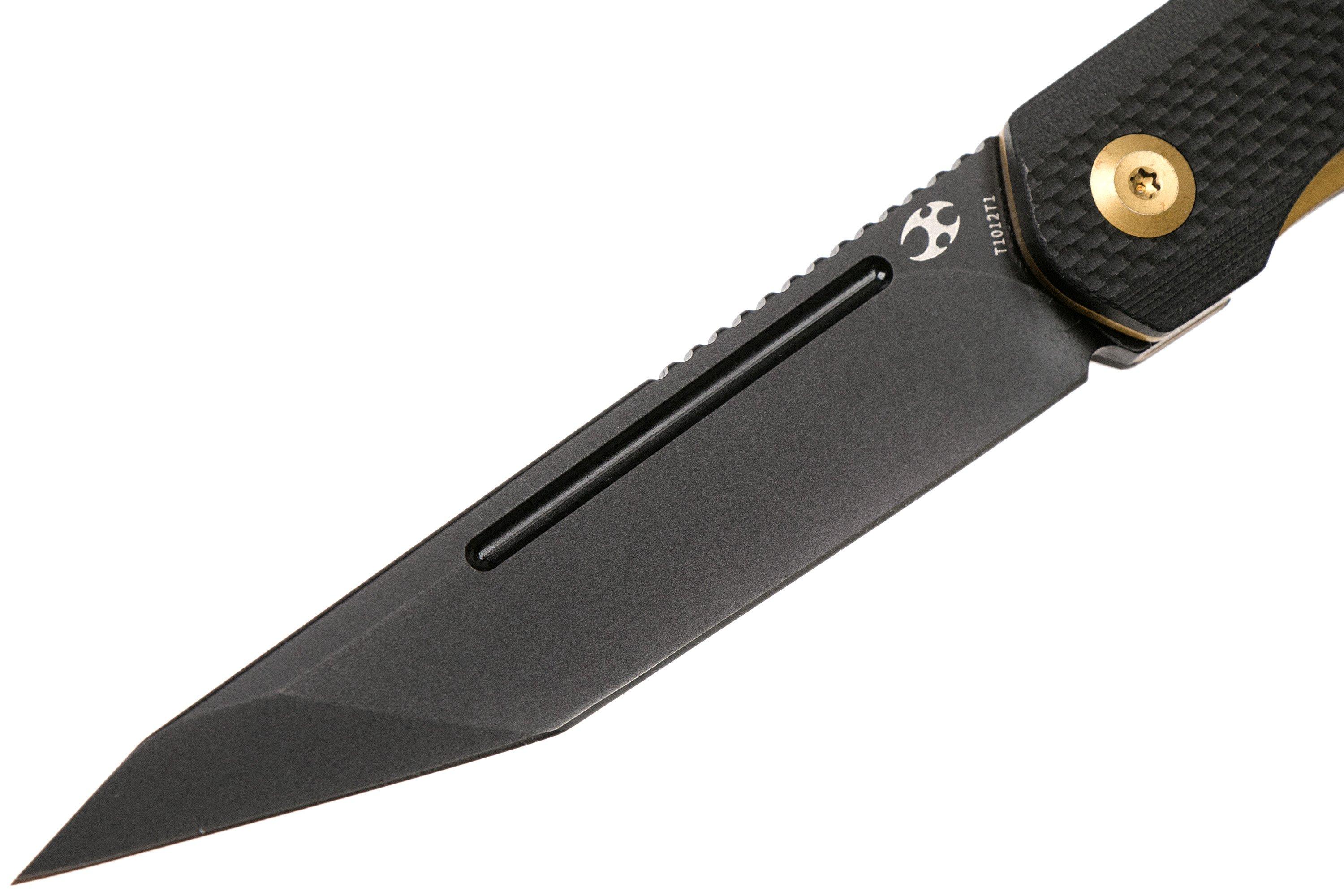 Kansept Prickle T1012T1 Tanto, Black G10 pocket knife, Max Tkachuk ...