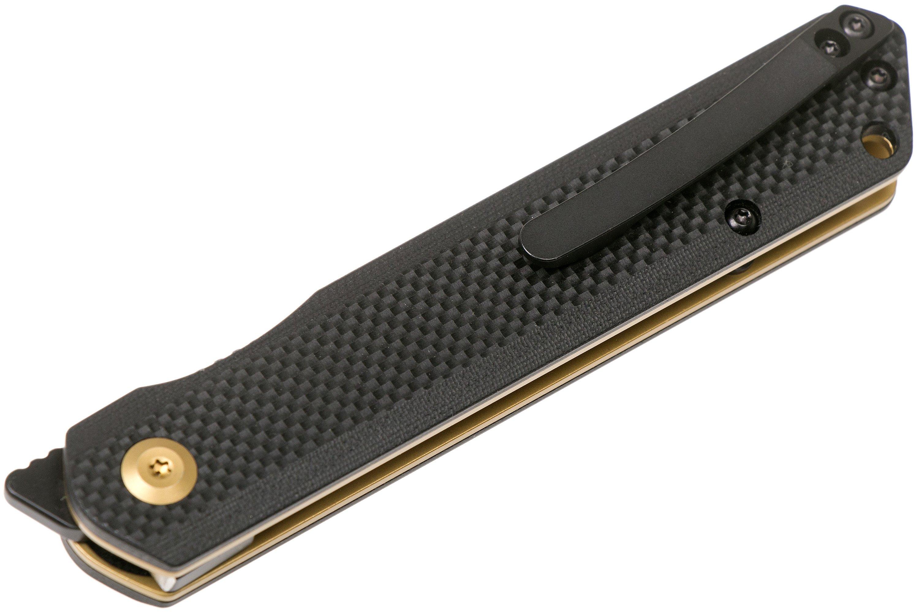 Kansept Prickle T1012T1 Tanto, Black G10 pocket knife, Max Tkachuk ...