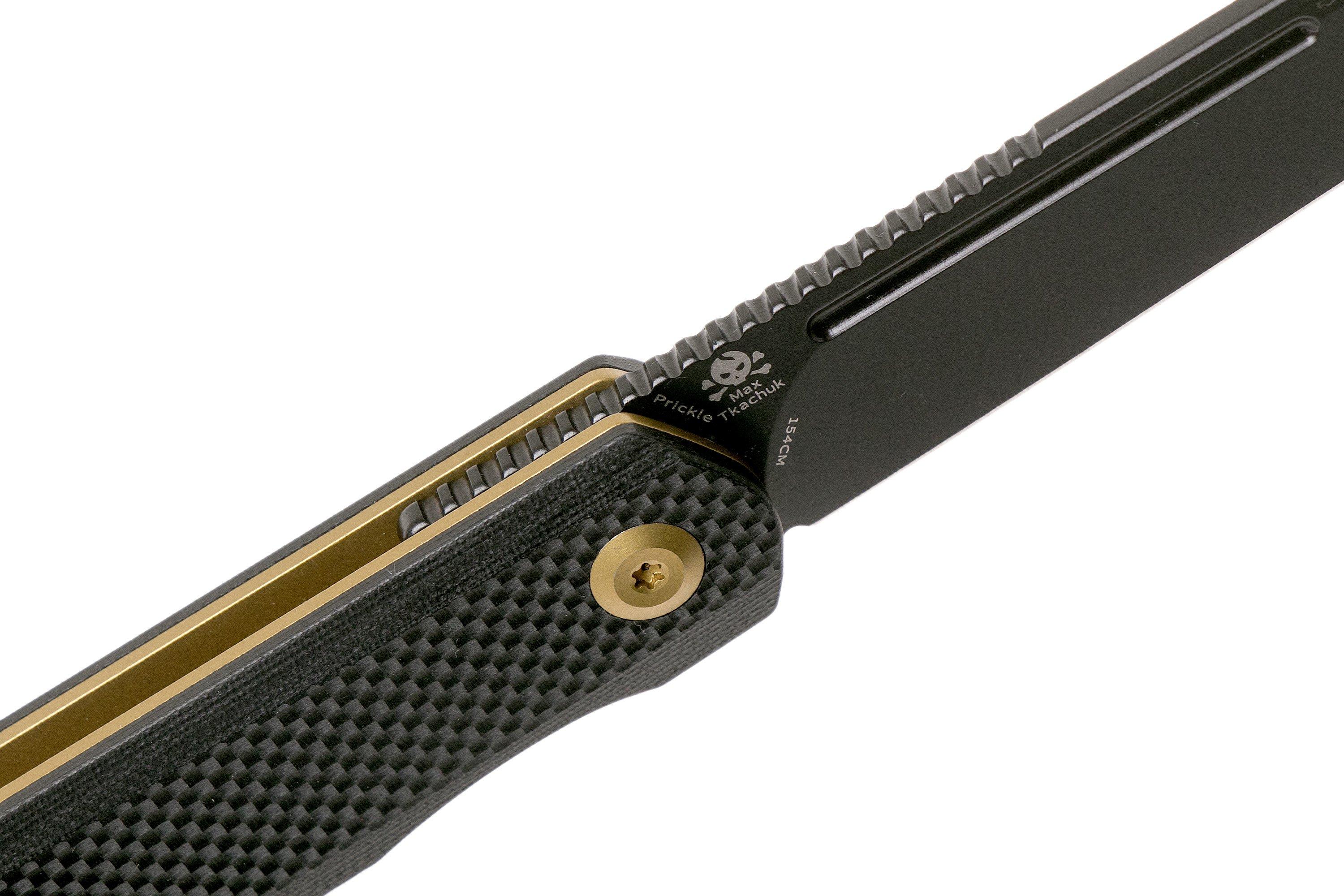 Kansept Prickle T1012T1 Tanto, Black G10 pocket knife, Max Tkachuk ...