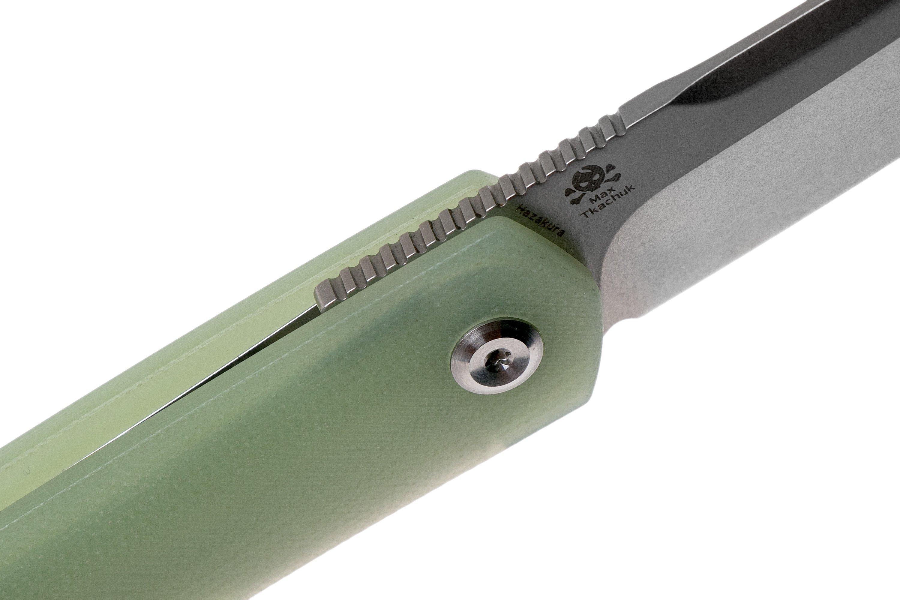 Kansept Hazakura T1019C3 Natural G10 pocket knife, Max Tkachuk design ...