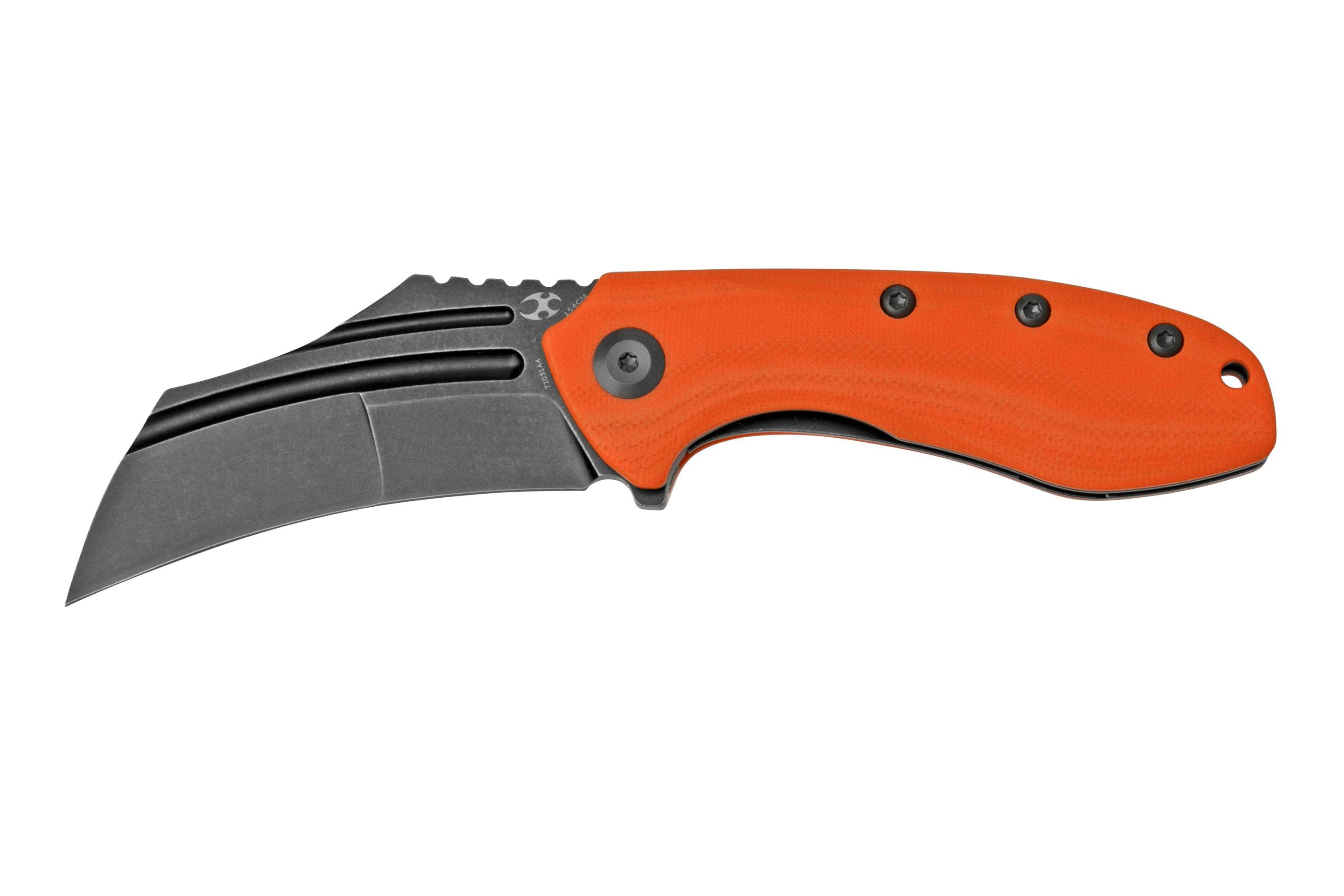 Kansept KTC3, T1031A4 Black, Orange G10 pocket knife, Justin Koch ...