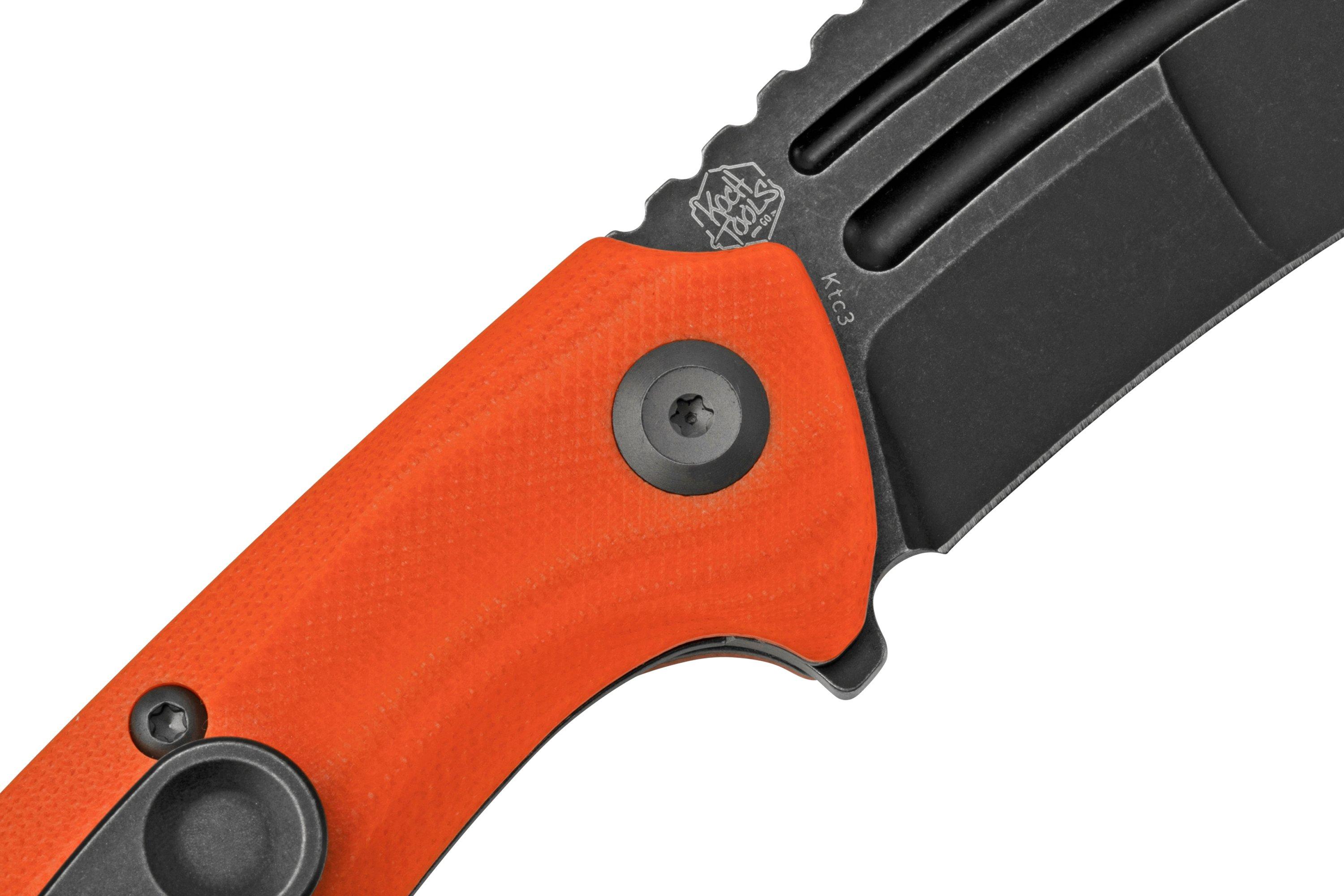 Kansept KTC3, T1031A4 Black, Orange G10 pocket knife, Justin Koch ...