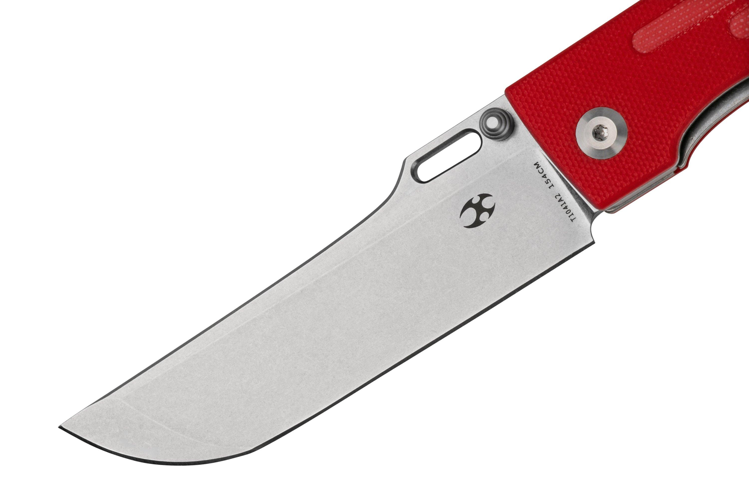 Kansept Reedus T1041A2 Stonewashed, Red G10 pocket knife, Dmitry ...