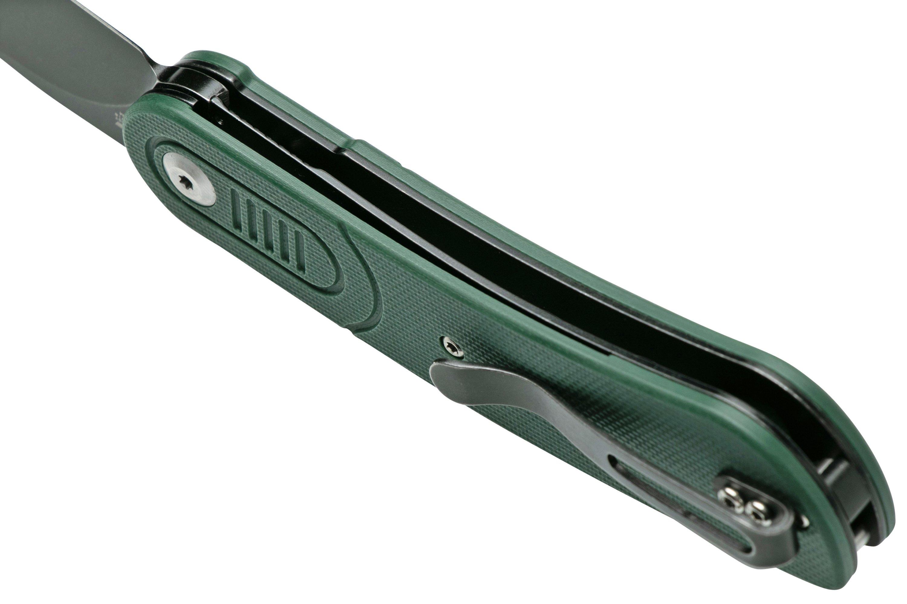 Kansept Reverie T2025A2 Black, Green G10 pocket knife, Justin Lundquist ...