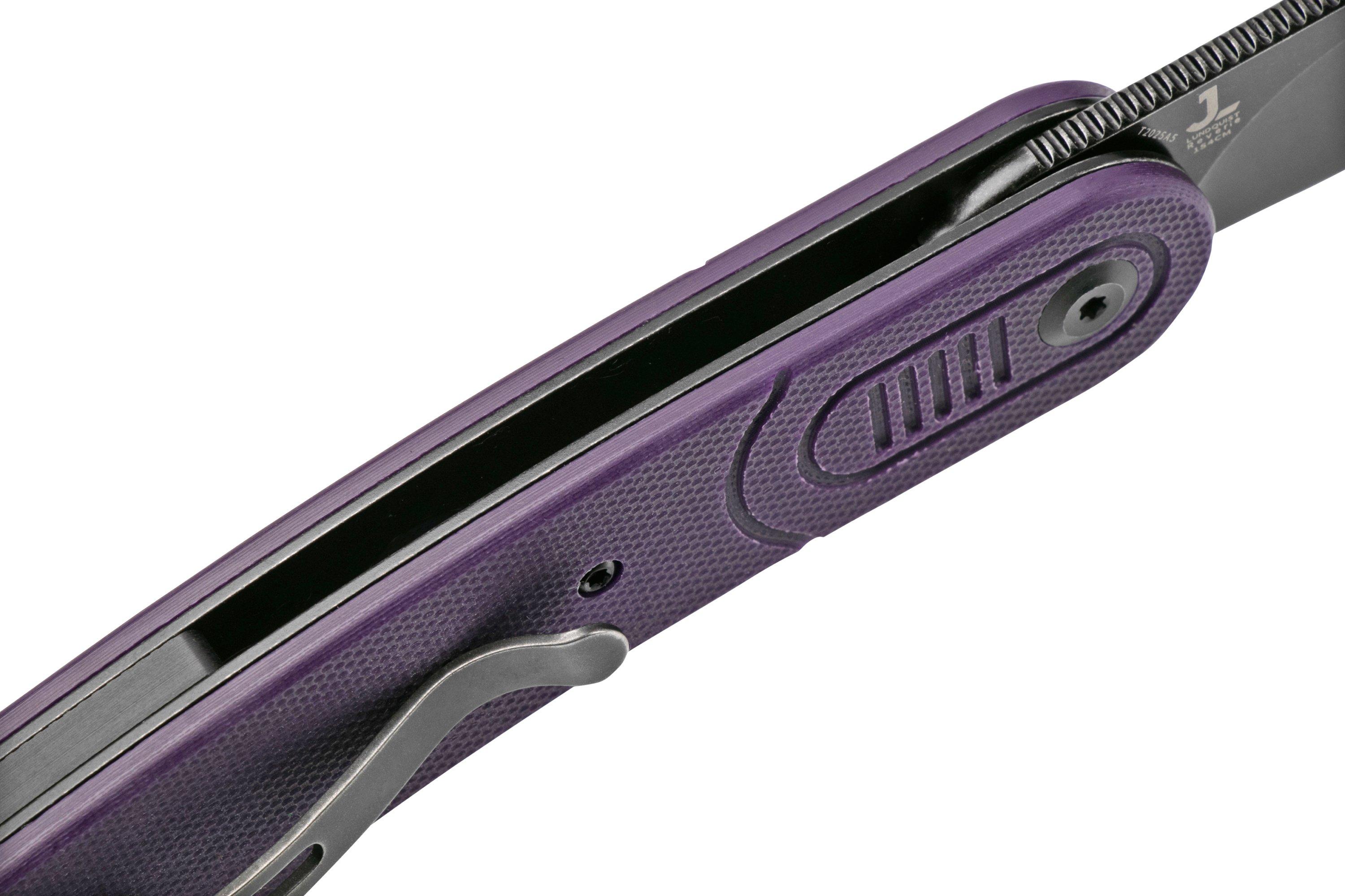 Kansept Reverie T2025A5 Black, Purple G10 pocket knife, Justin ...