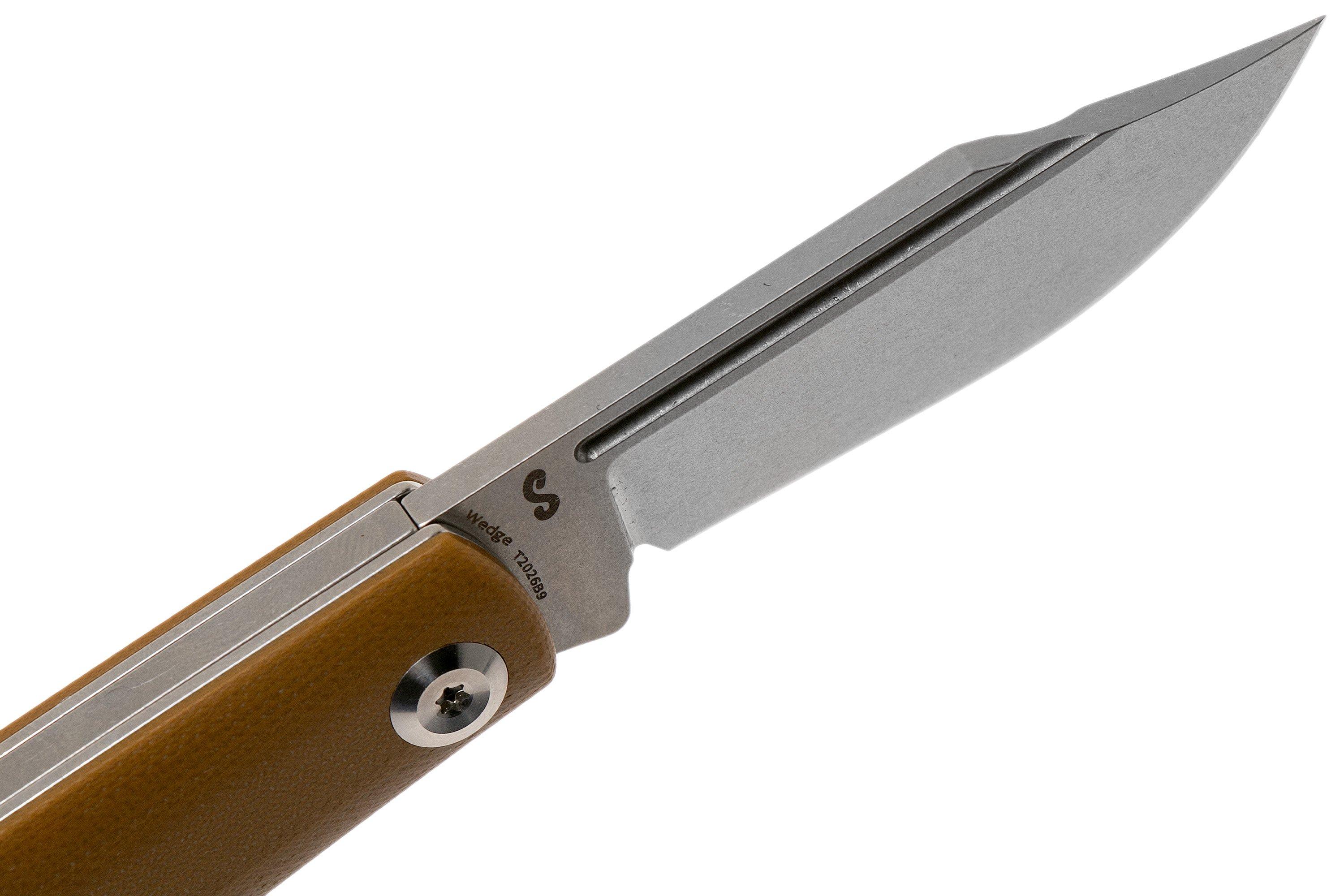 Kansept Wedge T2026B9 Yellow Brown G10 pocket knife, Nick Swan design ...