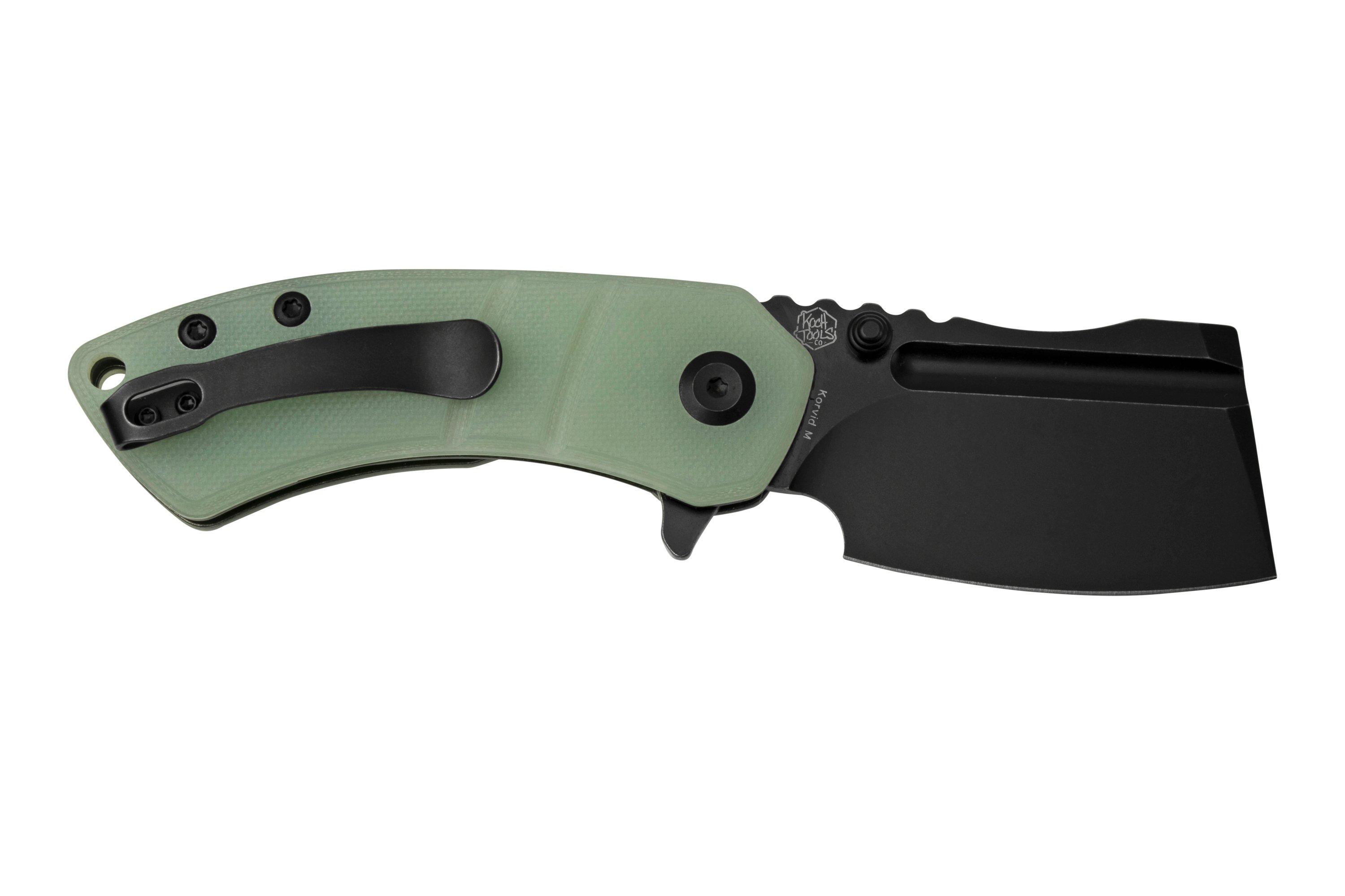 Kansept Korvid M T2030A4 Black, Jade G10 pocket knife, Justin Koch ...