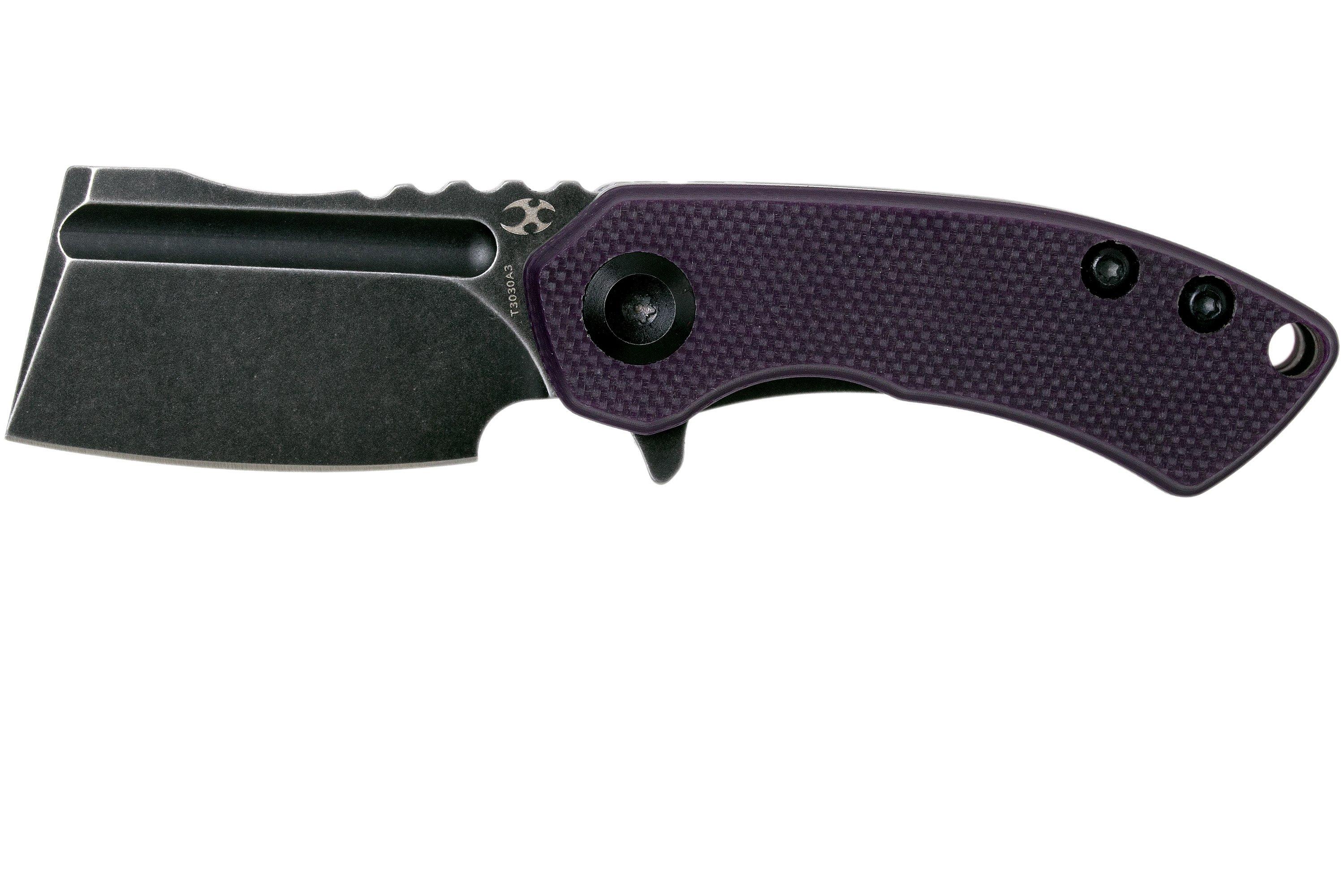 Kansept Mini Korvid T3030A3 Blackwashed, Purple G10 pocket knife ...