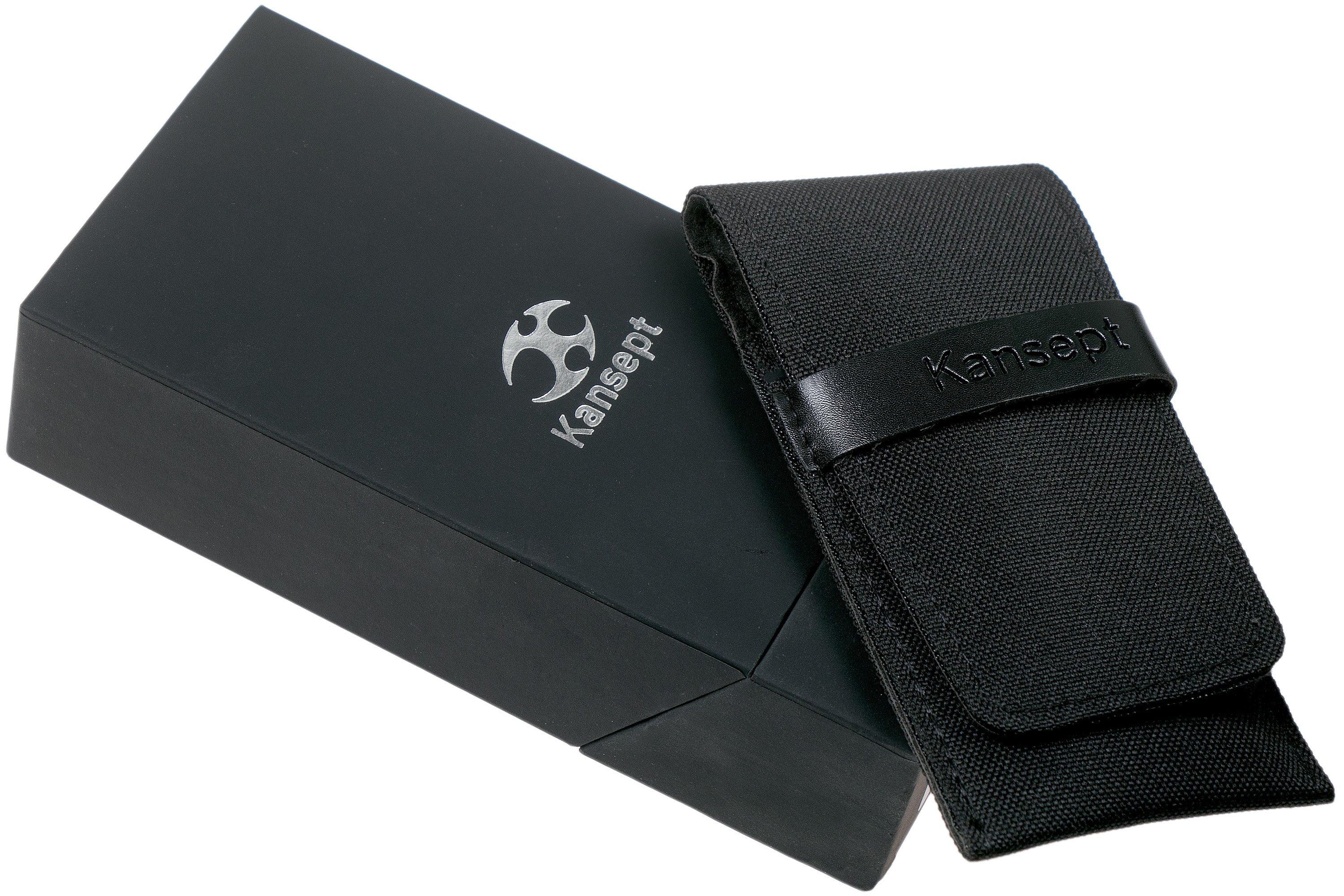 Kansept Mini Korvid T3030A6 Satin, Orange G10 pocket knife, Justin Koch ...