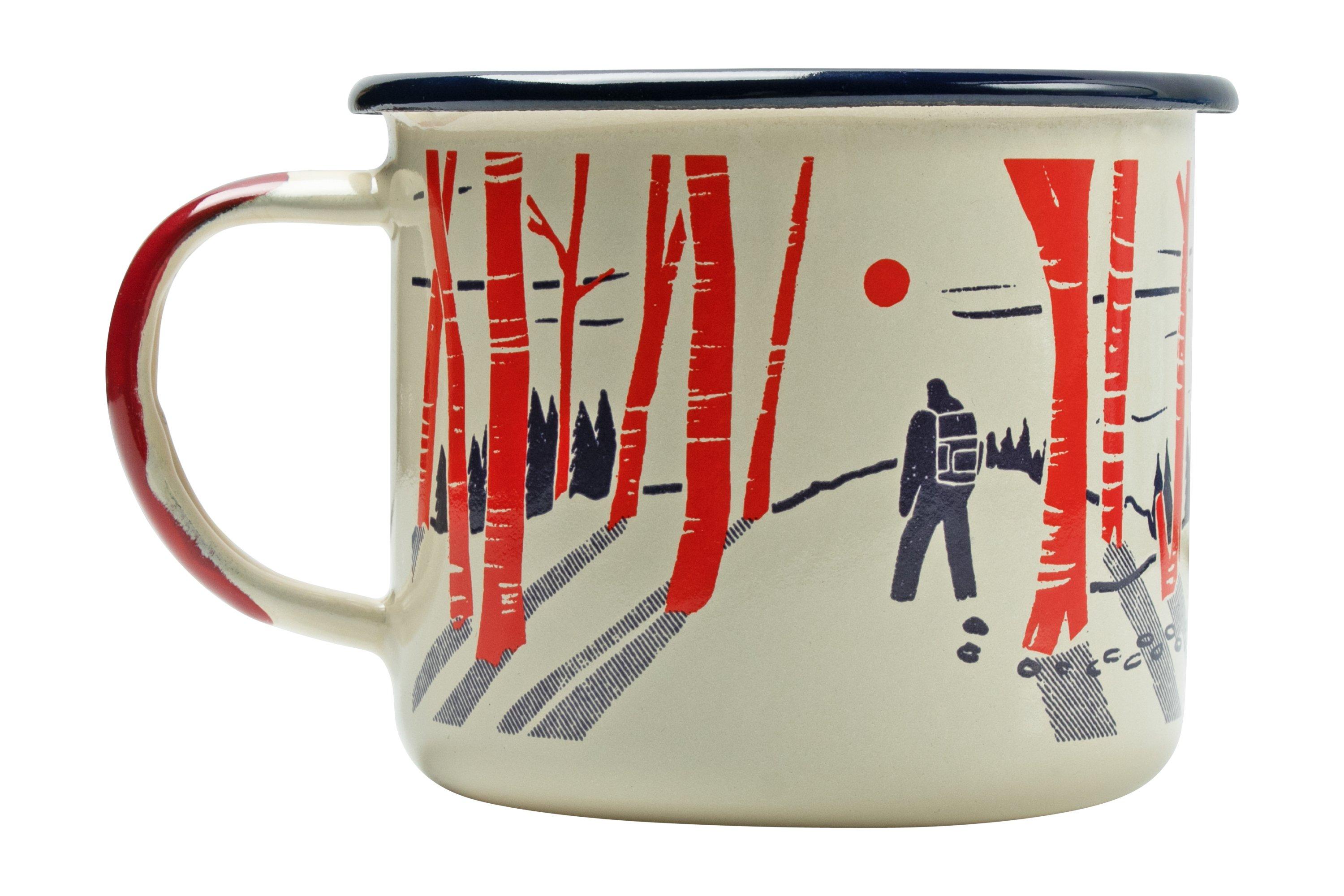 Knivesandtools Enamel Mug E-MG-L-01, Large 10 cm, enamel mug ...