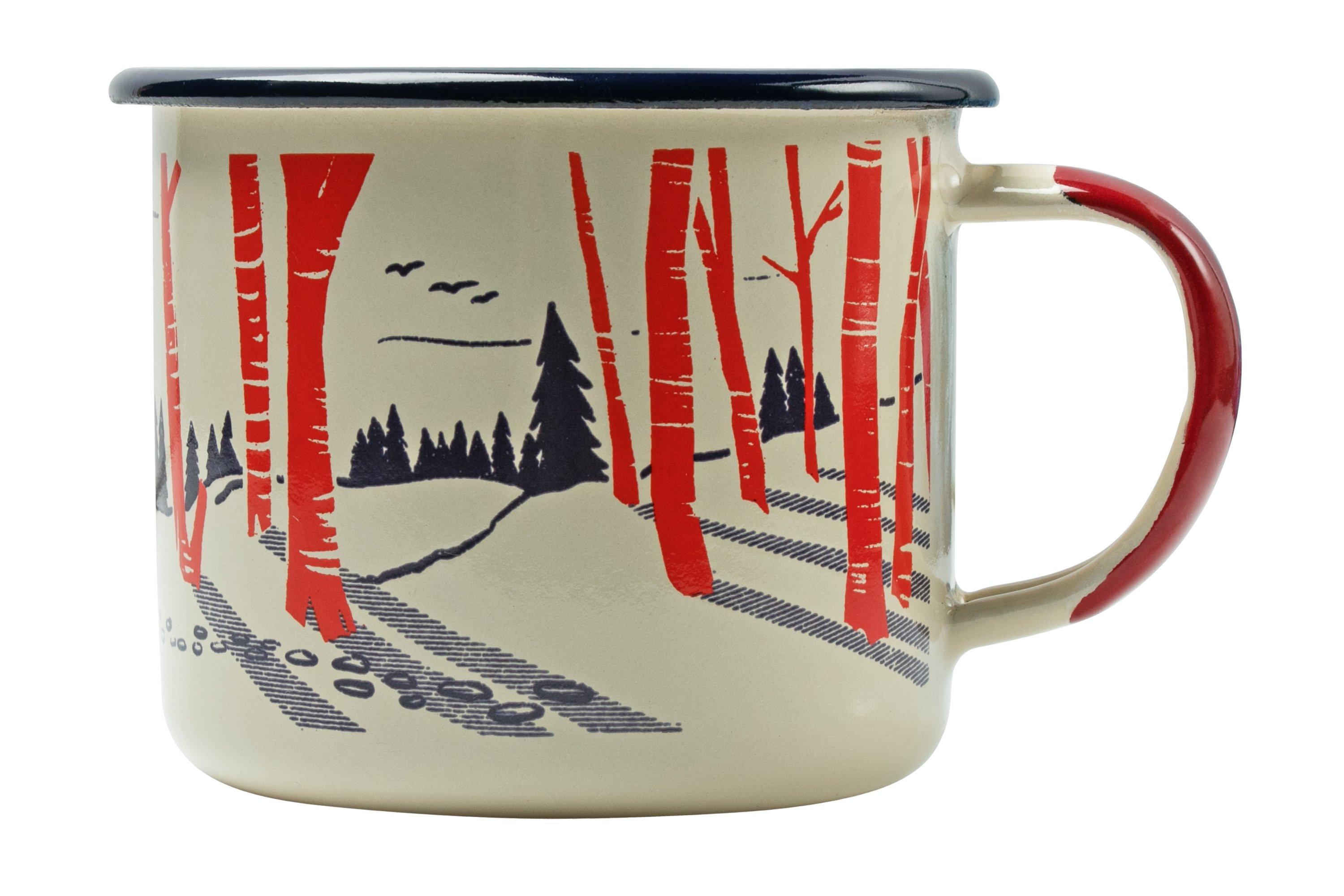 Knivesandtools Enamel Mug E-MG-L-01, Large 10 cm, enamel mug ...