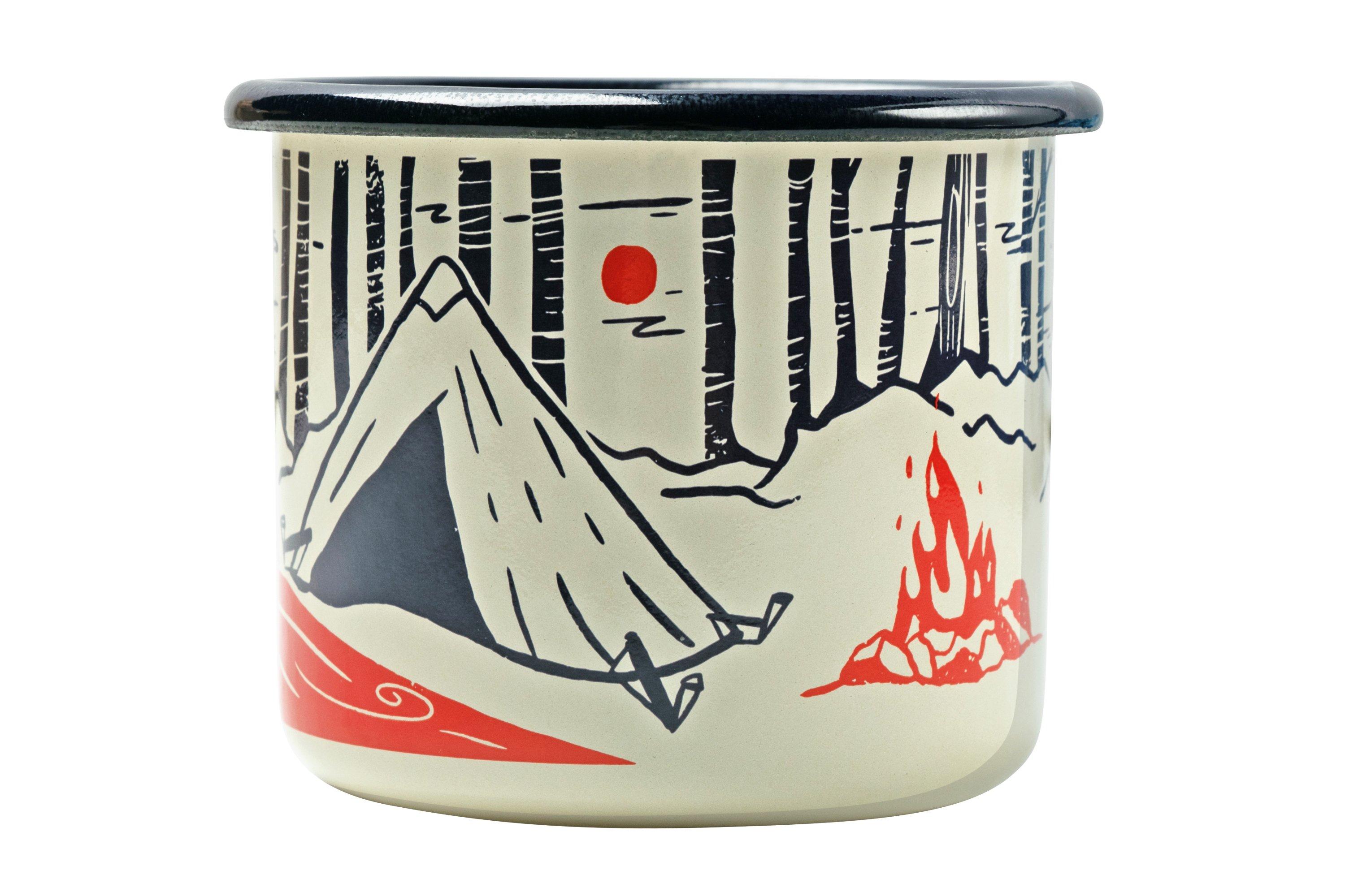 Knivesandtools Enamel Mug E-MG-S-01, Small 8 cm, enamel mug ...