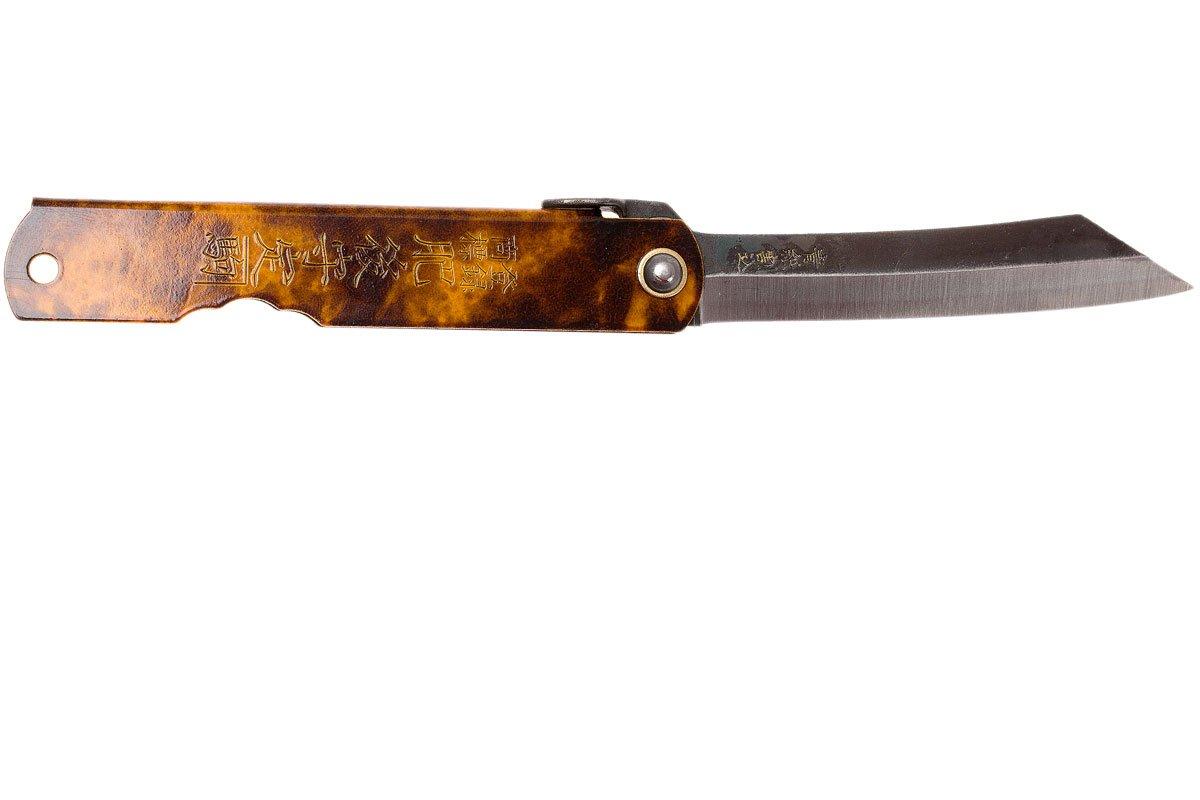 Higonokami pocket knife 7,4 cm SPE2, SK-carbon steel, tortoise shell ...