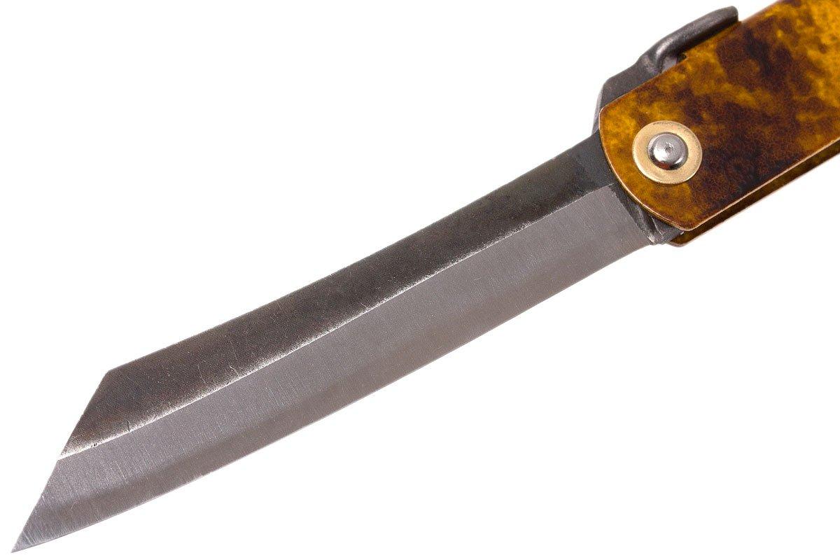 Higonokami pocket knife 7,4 cm SPE2, SK-carbon steel, tortoise shell ...