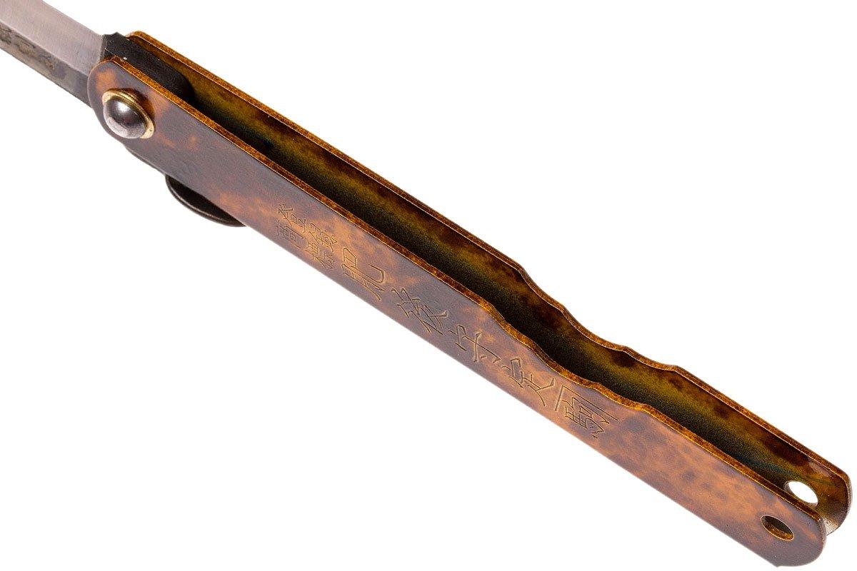 Higonokami pocket knife 7,4 cm SPE2, SK-carbon steel, tortoise shell ...