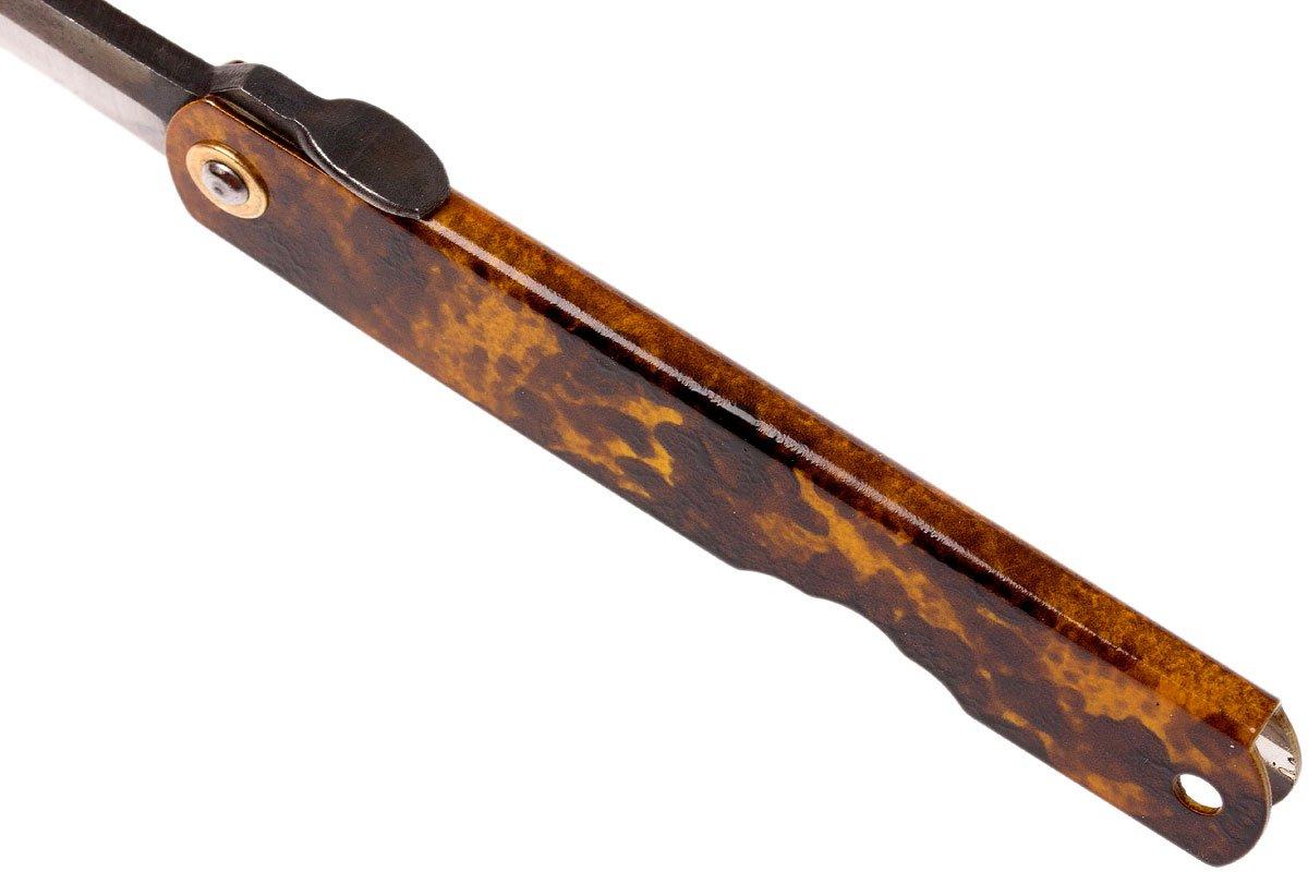 Higonokami pocket knife 7,4 cm SPE2, SK-carbon steel, tortoise shell ...