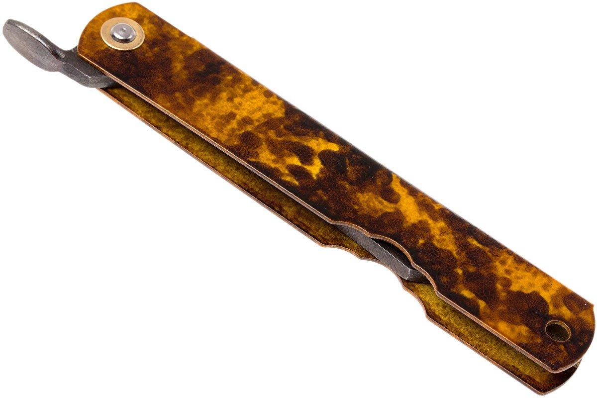 Higonokami pocket knife 7,4 cm SPE2, SK-carbon steel, tortoise shell ...