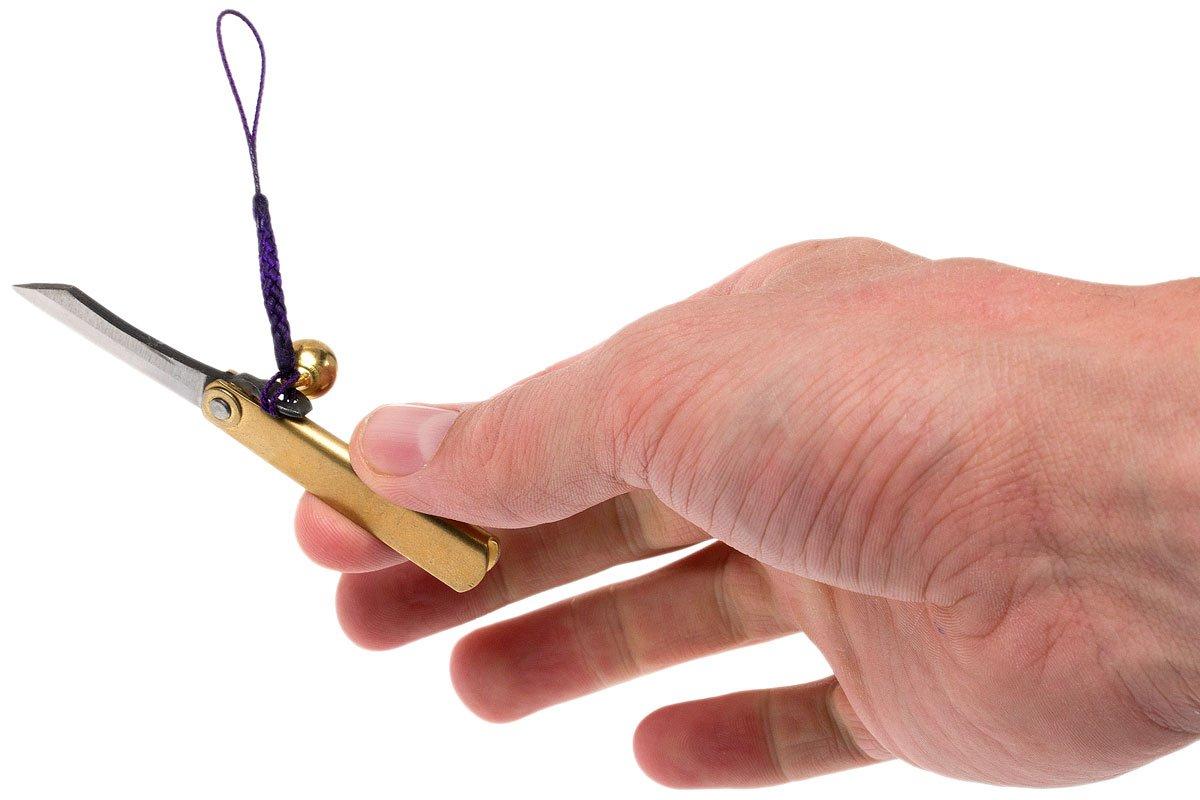 Higonokami couteau de poche 3,8 cm HIGO02, acier carbone SK avec cordon ...