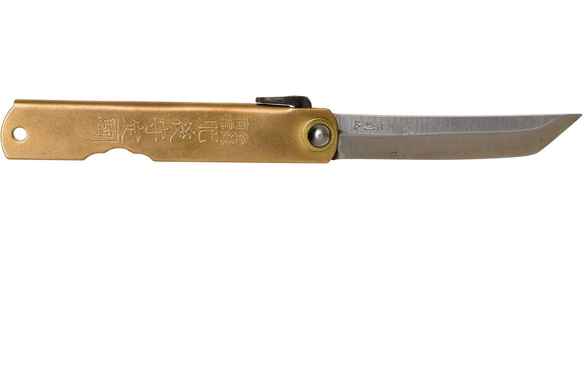 Higonokami pocket knife 7,7 cm HIGO12BR, White paper steel, tanto | Advantageously shopping at ...