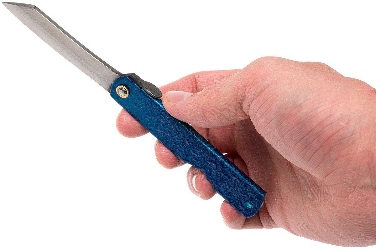 Higonokami navaja 7,3 cm HIGO28, Blue Paper Steel, azul | Compras con ...