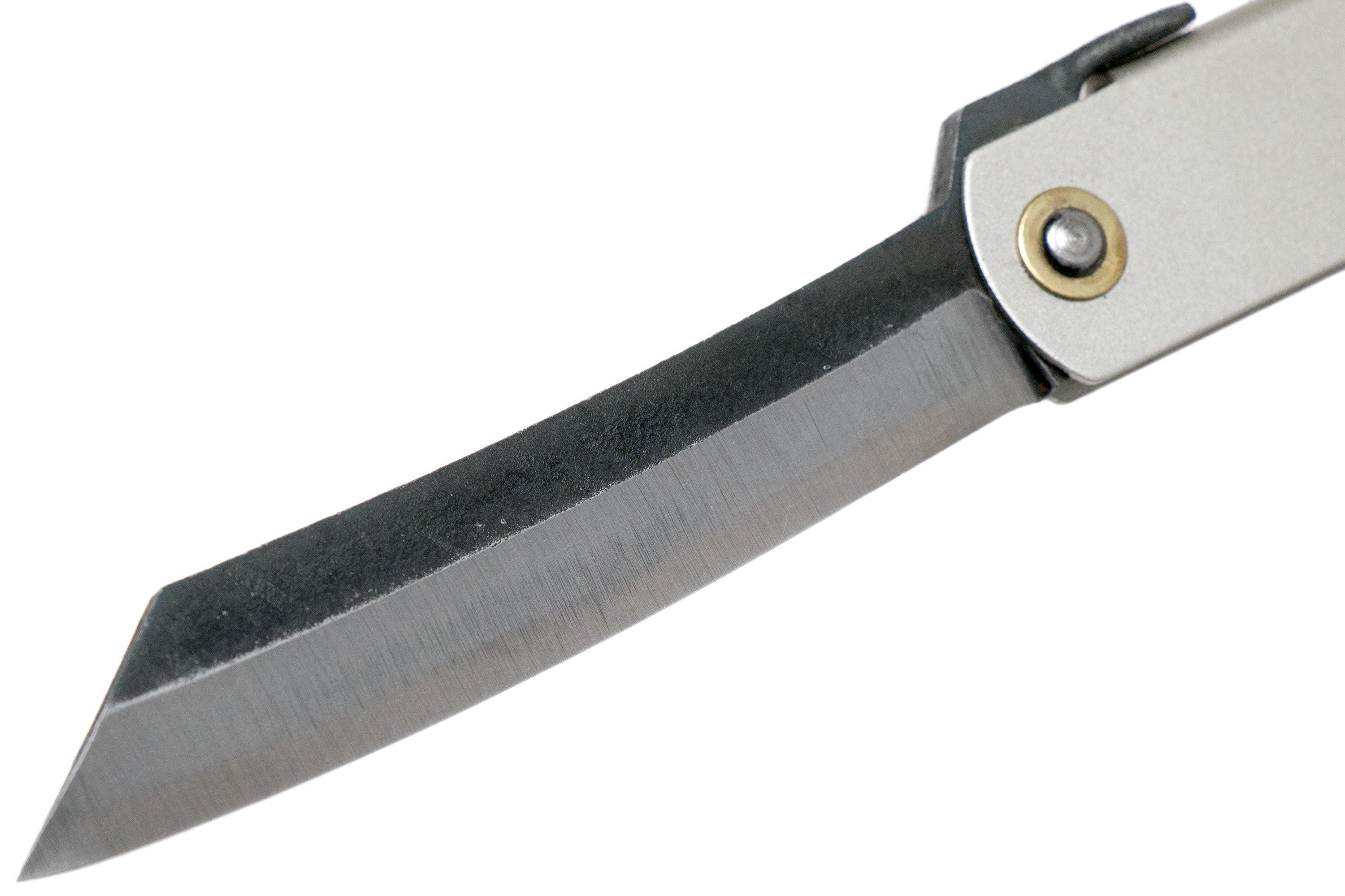 Higonokami zakmes 7,3 cm HIGOC10B, Blue paper steel, Silver Matte Steel ...