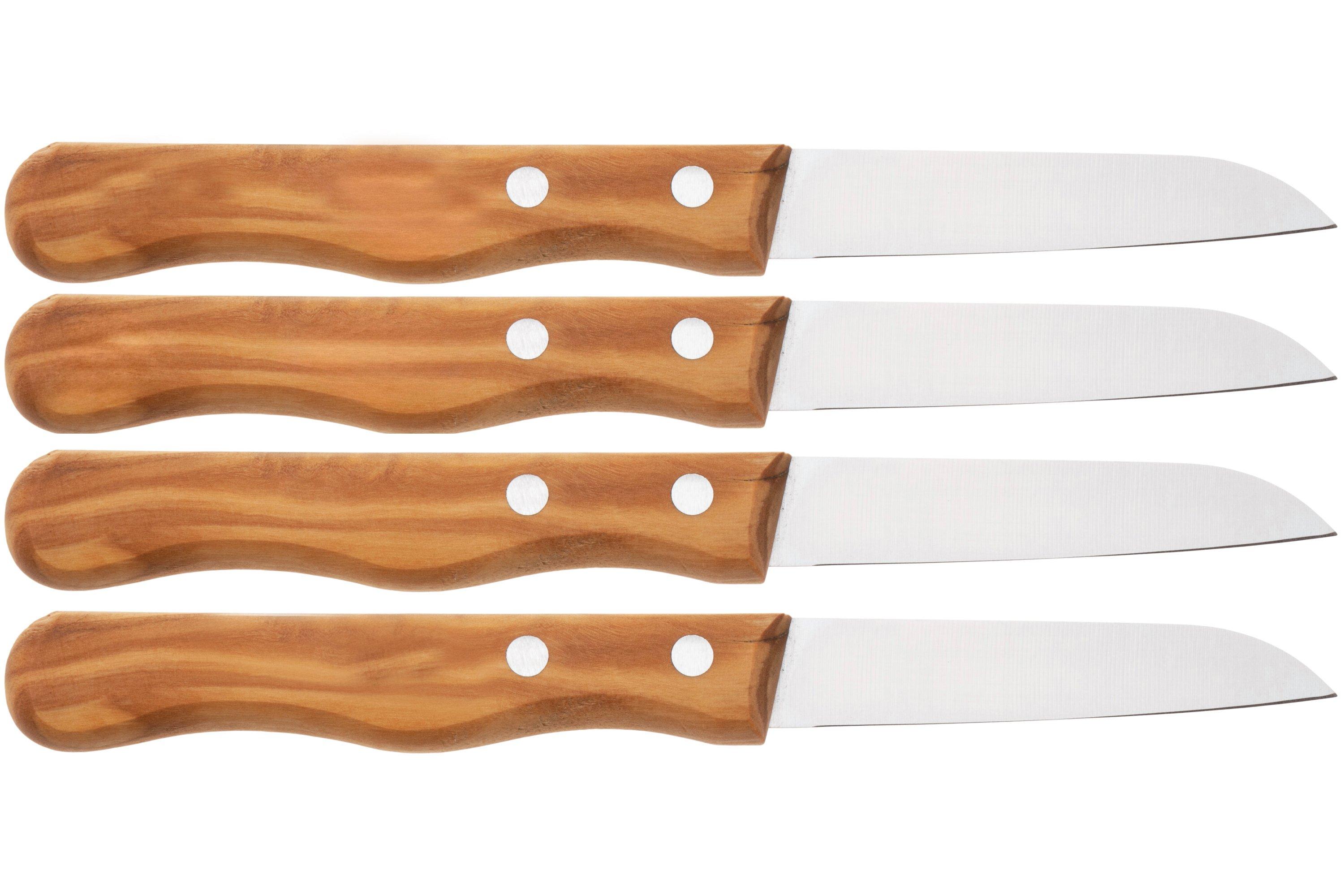 Knivesandtools Traditional Paring Knife, stainless steel, olive wood, 4 ...